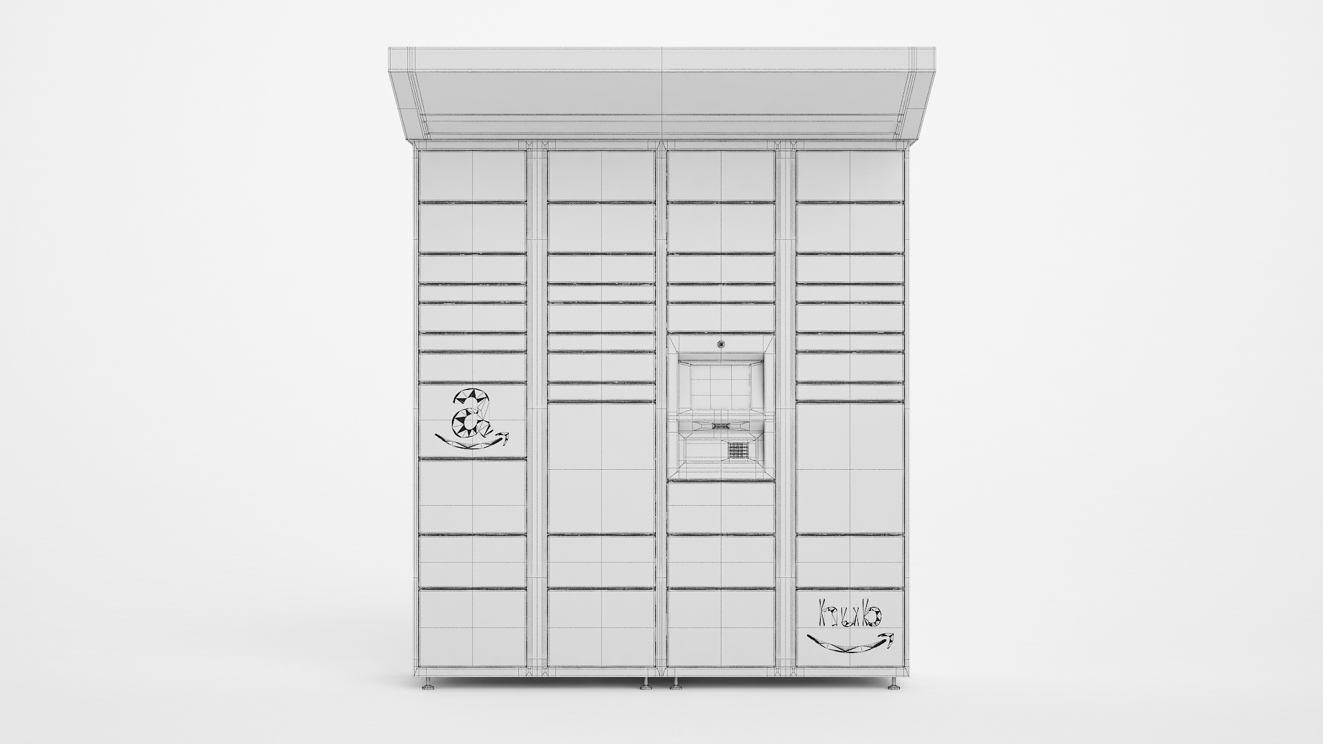 Amazon Delivery Lockers 3D Model - TurboSquid 1439607