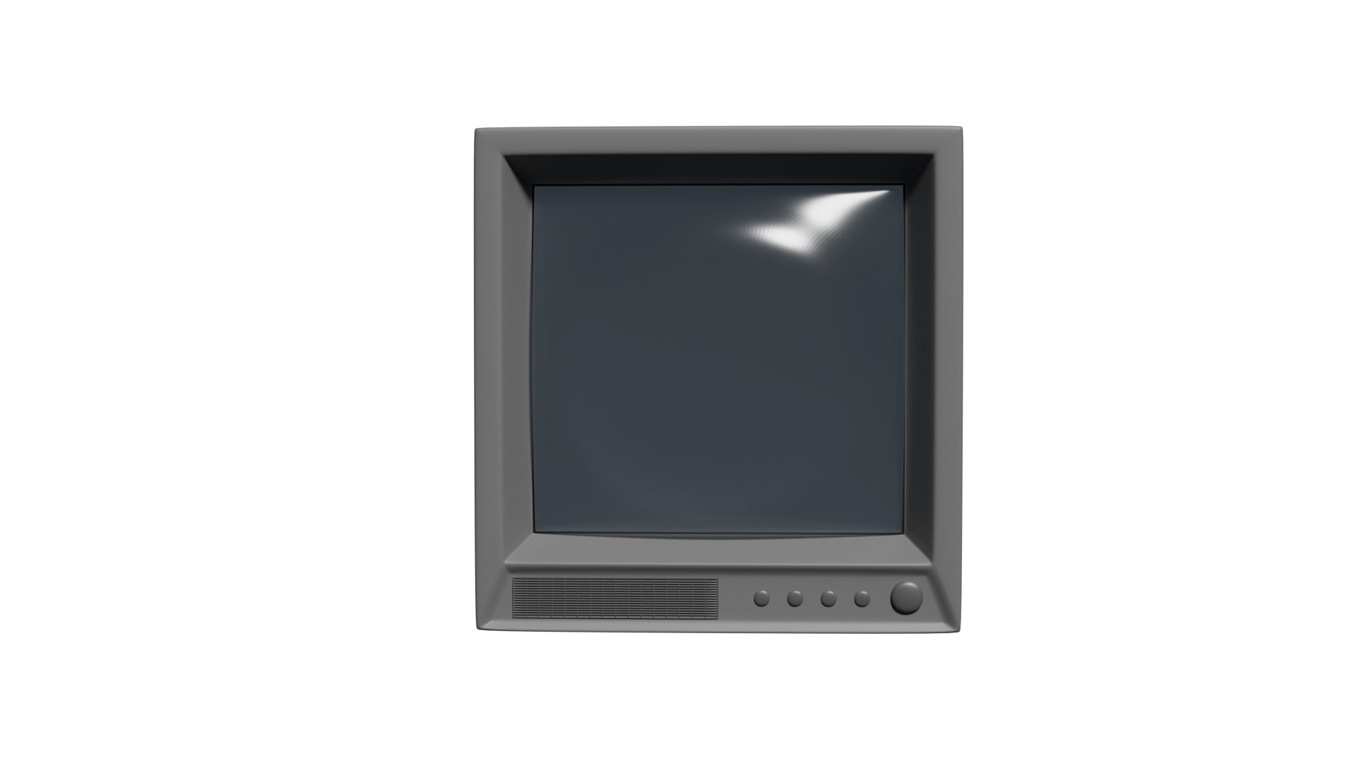 3D Classic Retro Television Monitor Lowpoly Model - TurboSquid 2276641