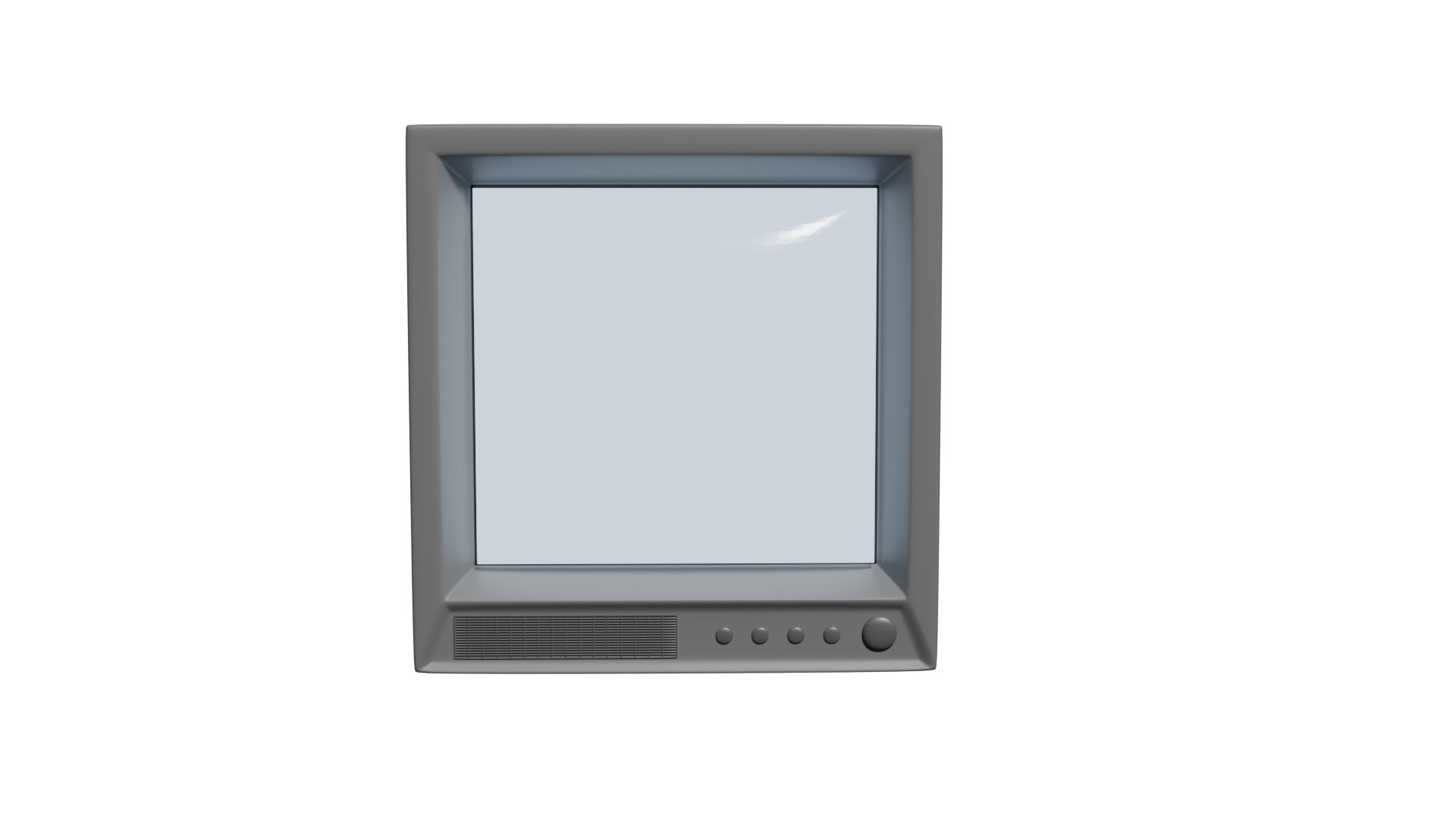3D Classic Retro Television Monitor Lowpoly Model - TurboSquid 2276641