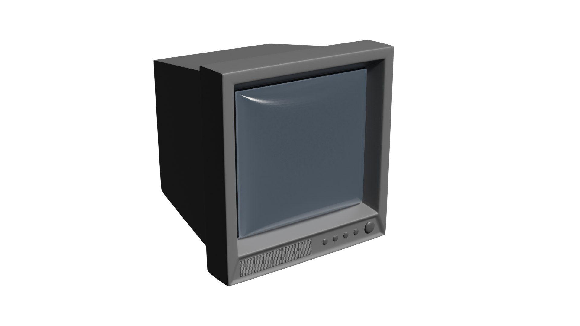 3D Classic Retro Television Monitor Lowpoly Model - TurboSquid 2276641