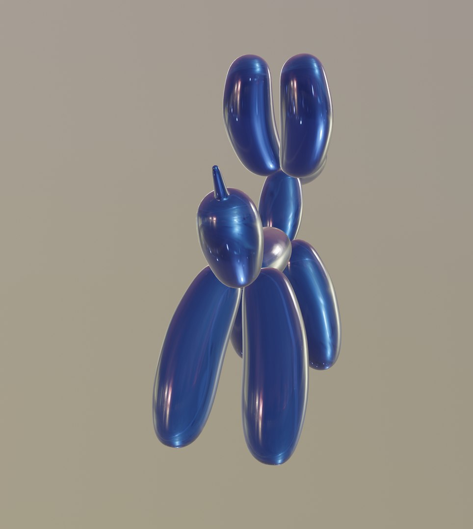 Blue Balloon Dog 3D - TurboSquid 1478693