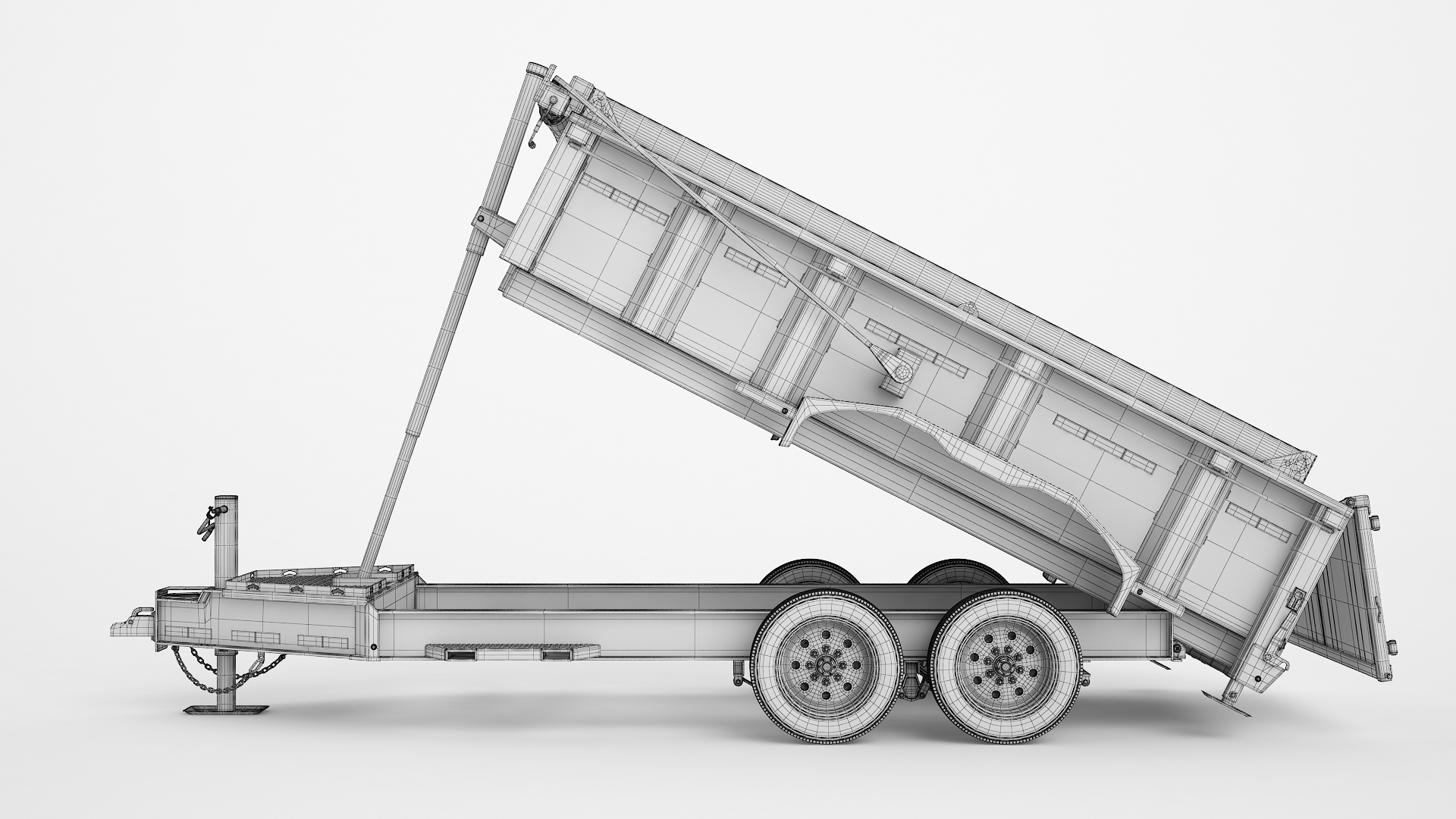 Dump Trailer Open 03 3D - TurboSquid 2223688