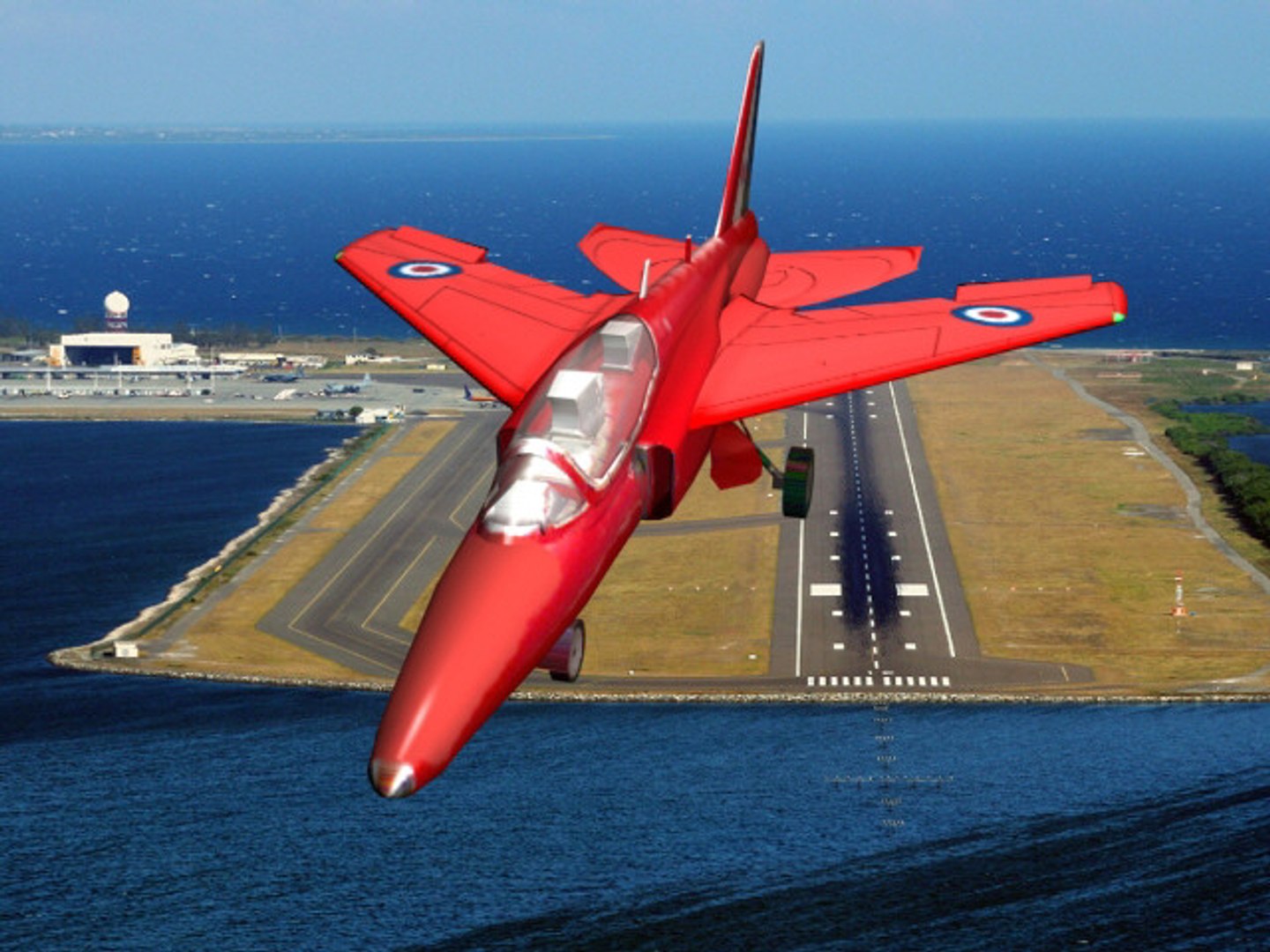 Brittish Jet Trainer Gnat 3d Model