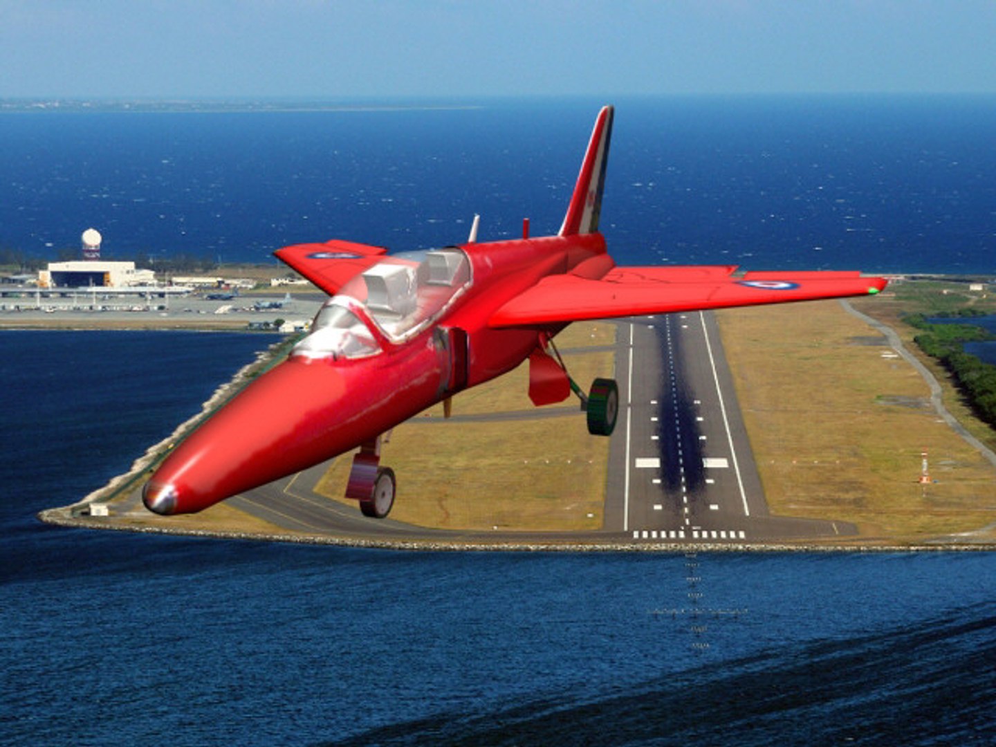 Brittish Jet Trainer Gnat 3d Model