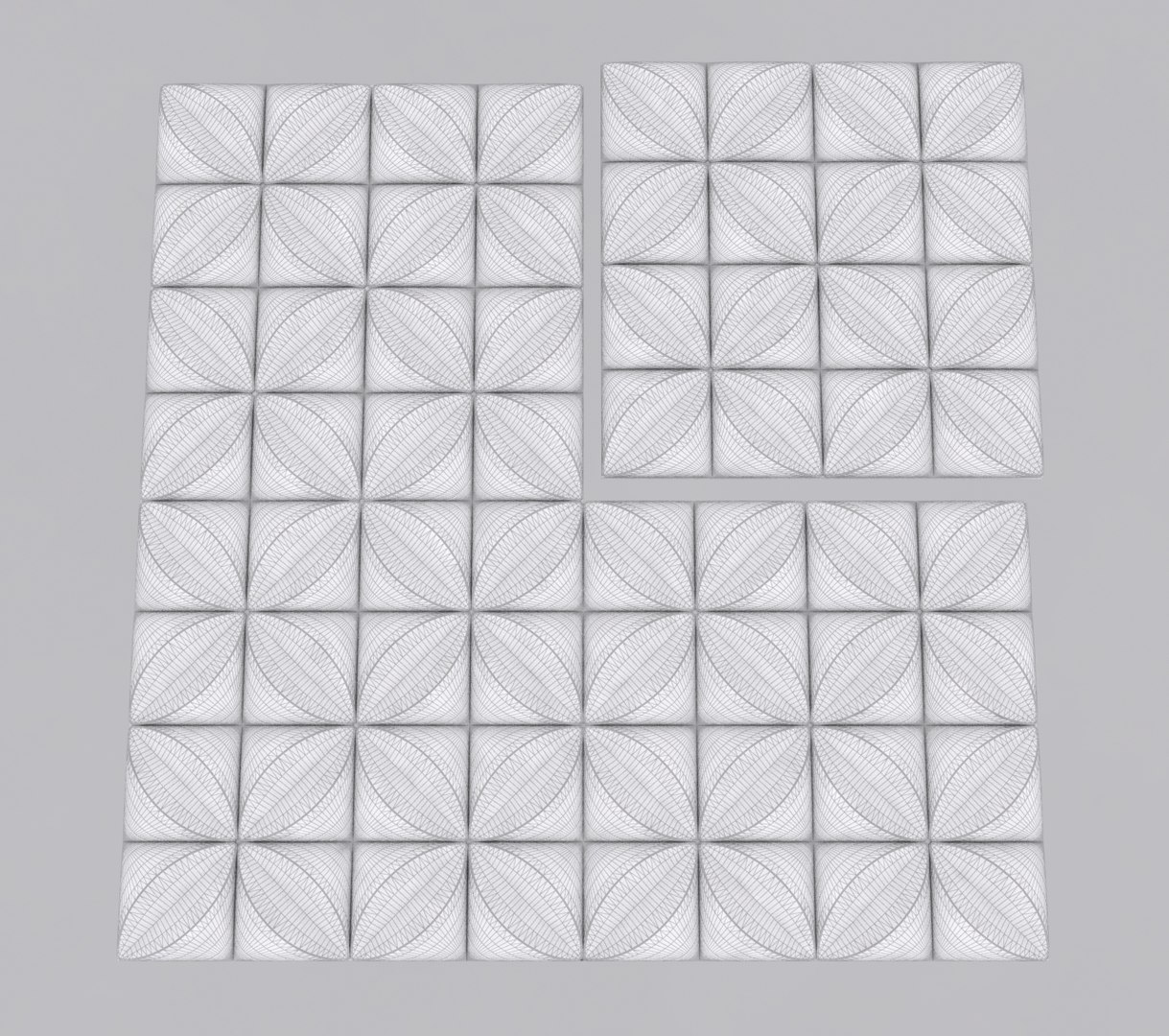 3D Model Tiled Panels - TurboSquid 1287460