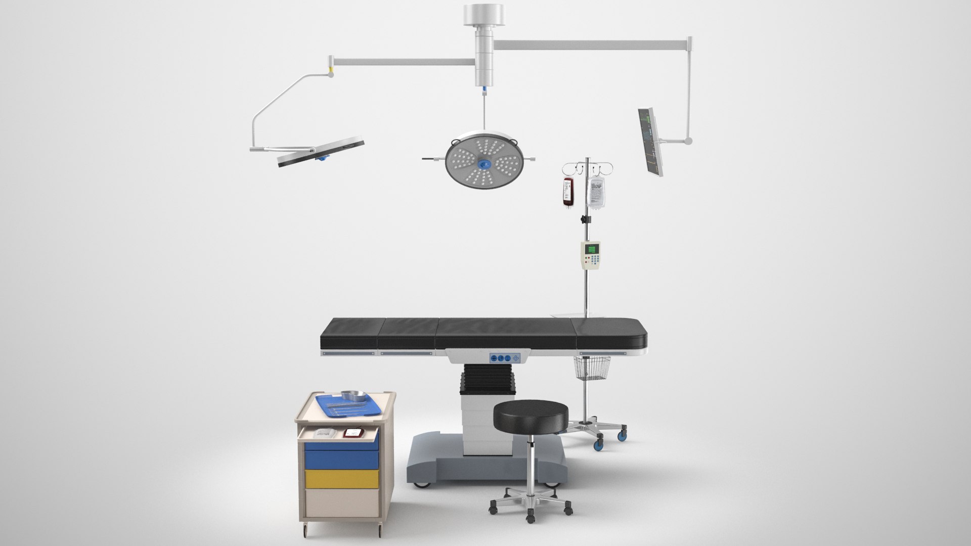 3D Operating Table Set Surgery Model - TurboSquid 1523931