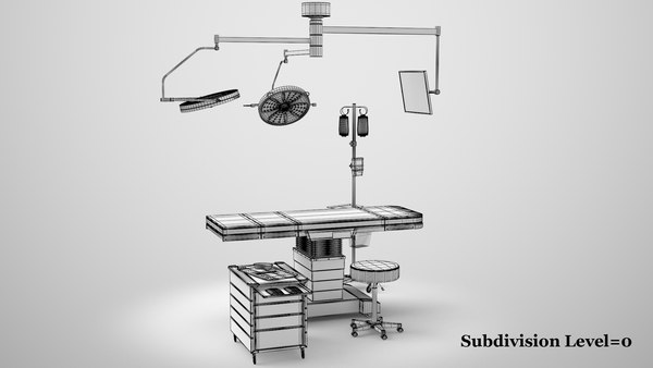 3D operating table set surgery model - TurboSquid 1523931