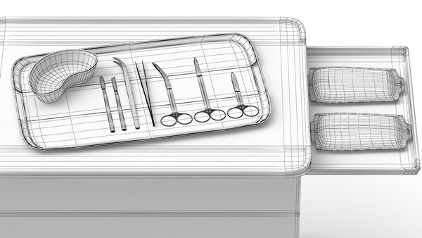 3D operating table set surgery model - TurboSquid 1523931