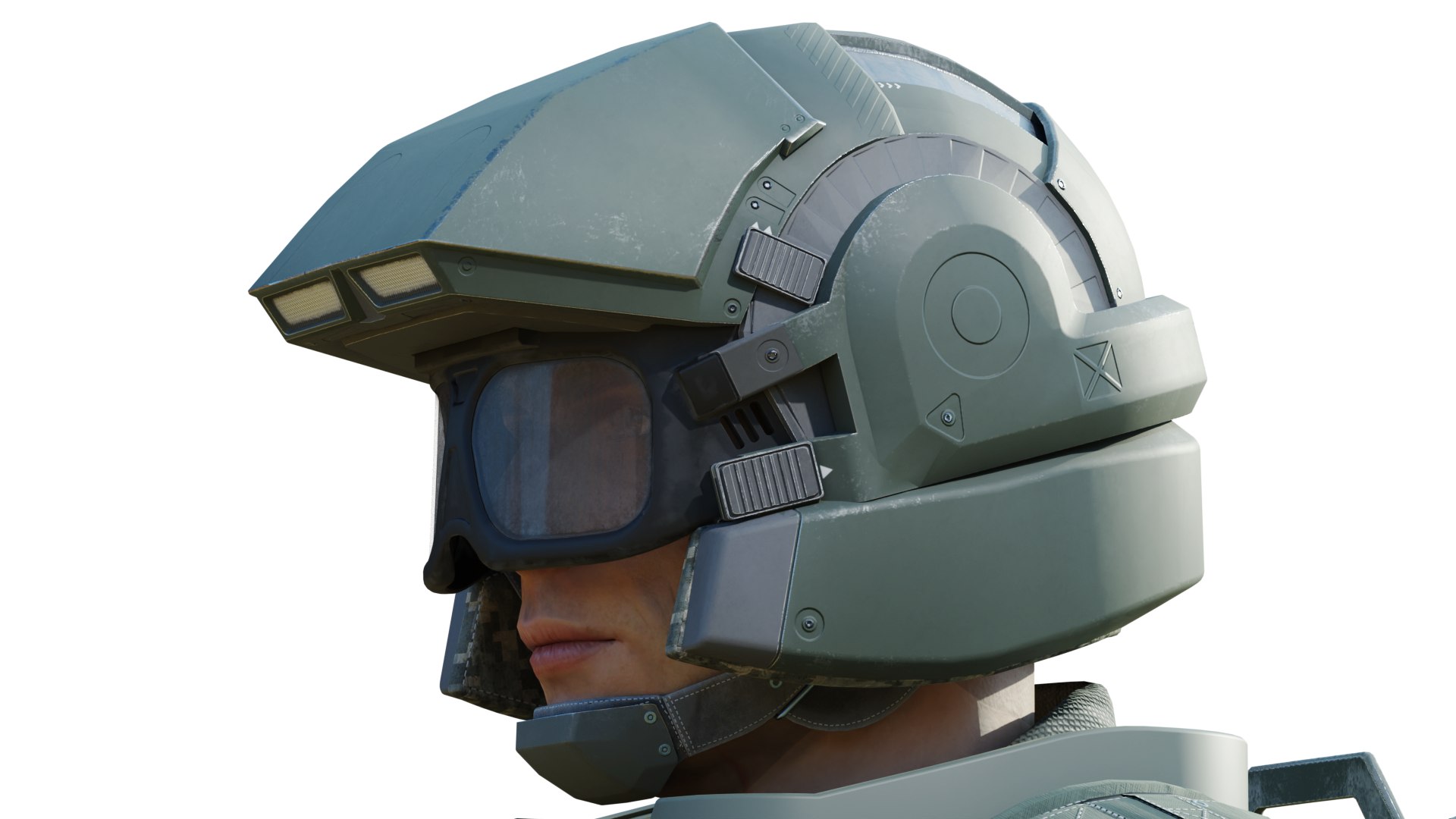Sci Fi Helmet - Halo Marine Style Model - TurboSquid 2110022