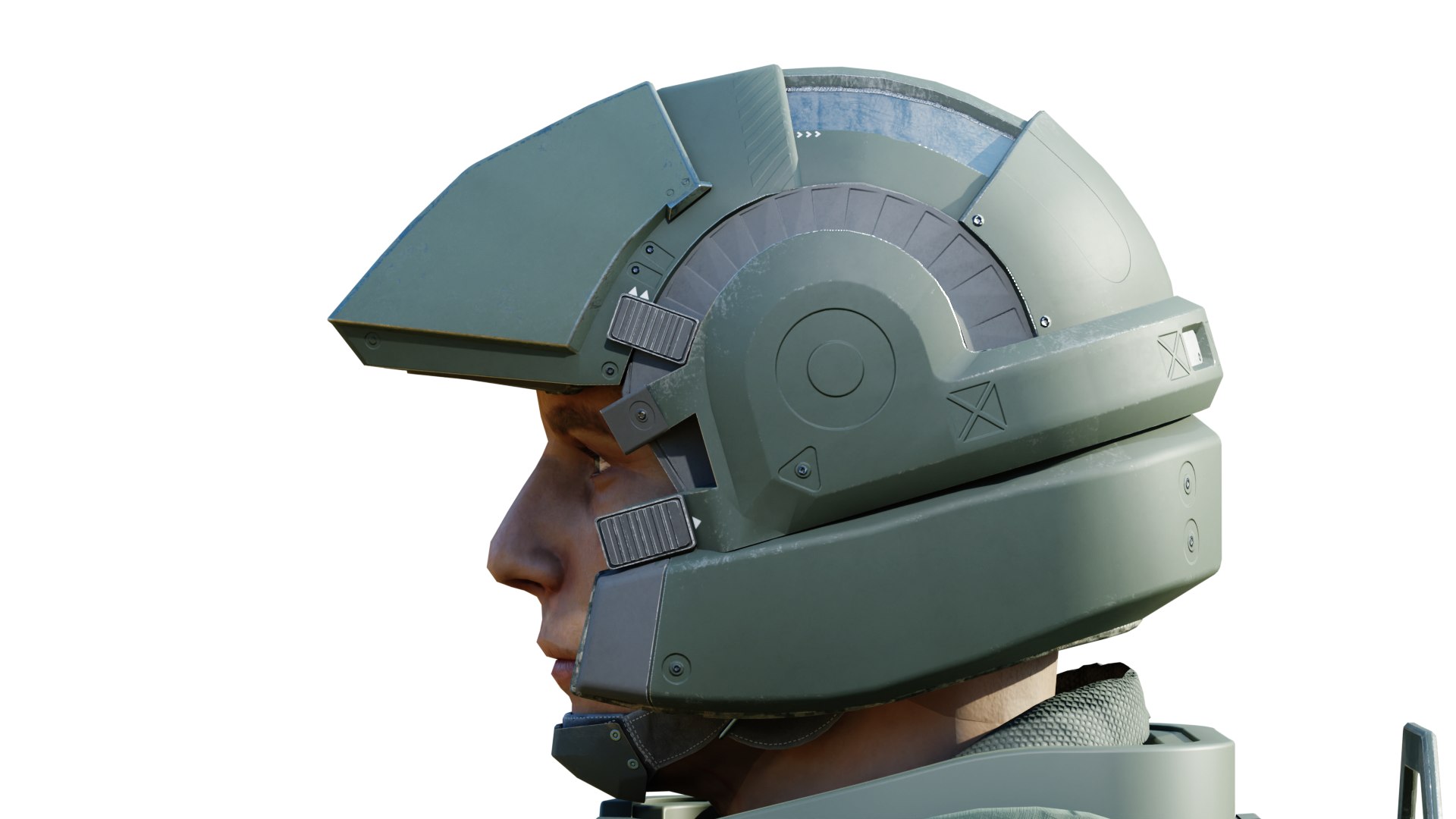 Sci Fi Helmet - Halo Marine Style Model - TurboSquid 2110022