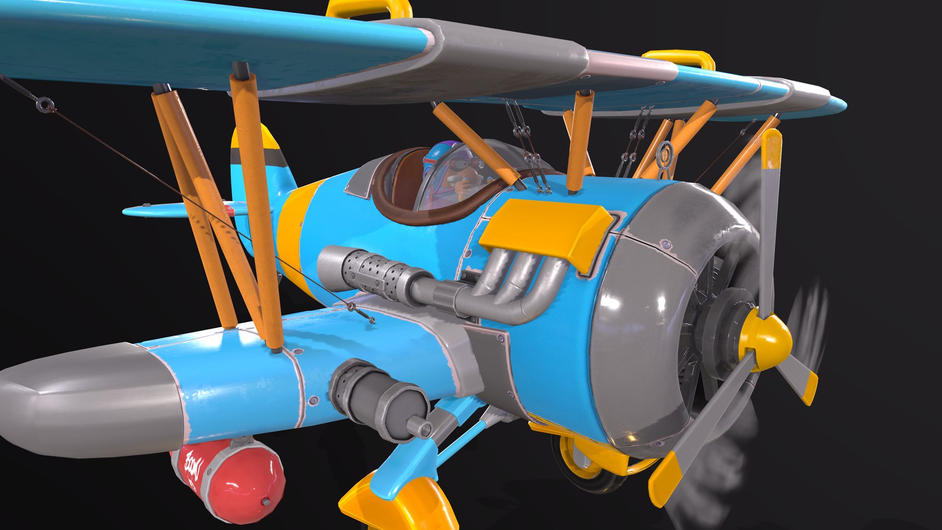 3D Model Stylized Plane - TurboSquid 1929838