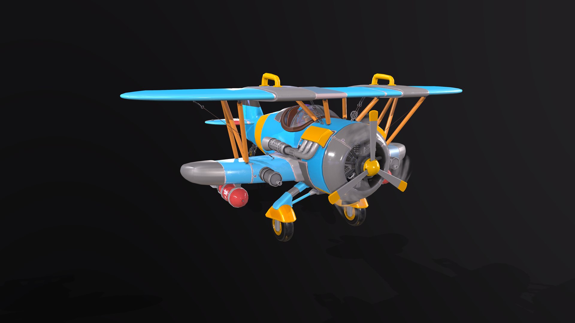 3D Model Stylized Plane - TurboSquid 1929838