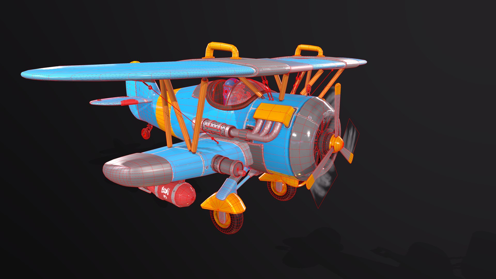 3D Model Stylized Plane - TurboSquid 1929838