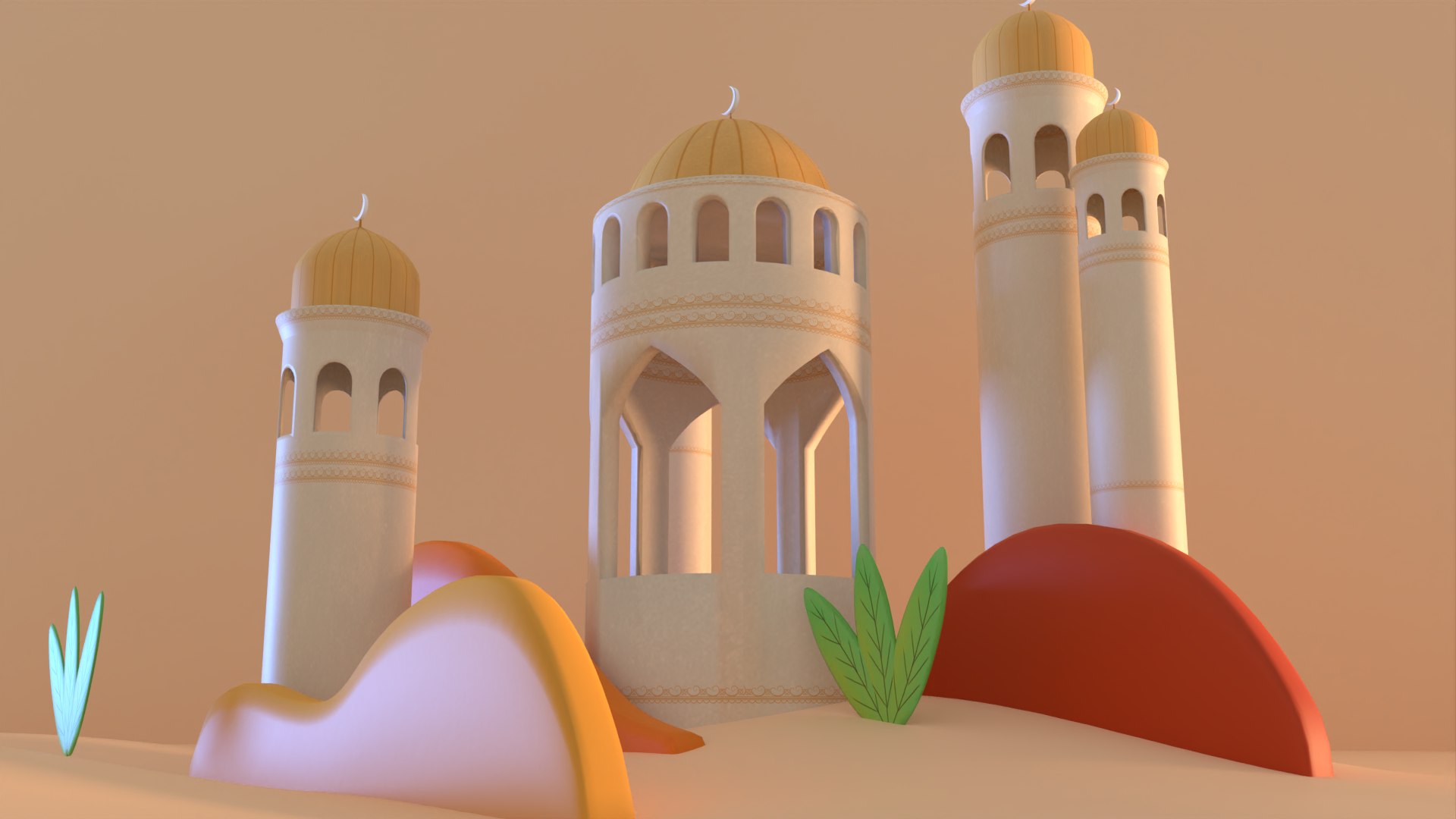 Mosque Tower 3D Model - TurboSquid 1868132