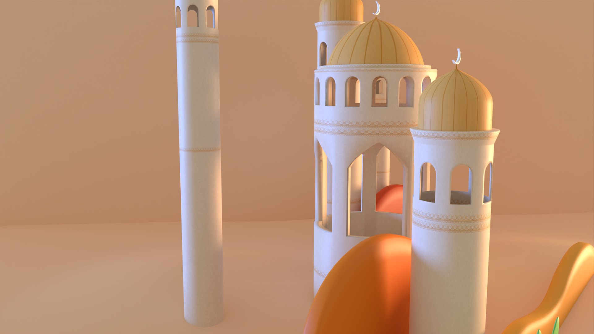 Mosque Tower 3D Model - TurboSquid 1868132