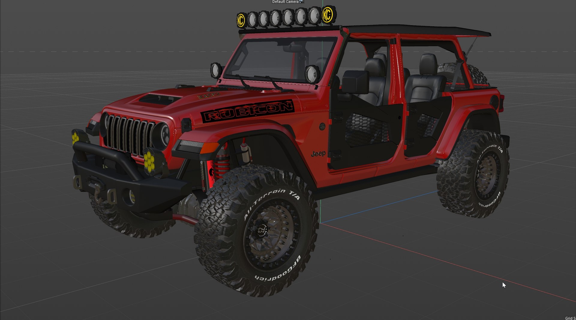 Jeep Wrangler Rubicon 392 Custom Red R 2025 3D - TurboSquid 2392273