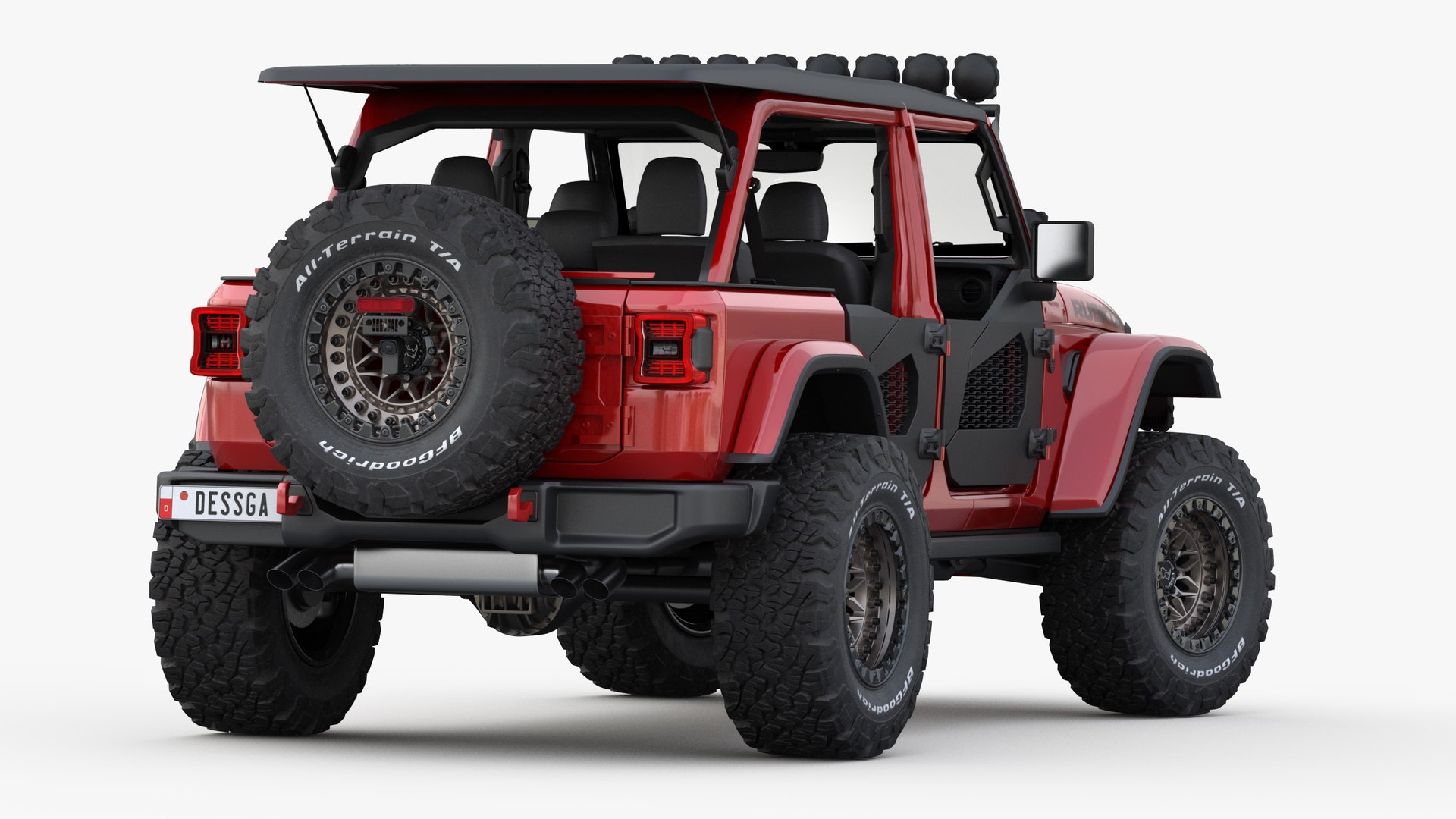 Jeep Wrangler Rubicon 392 Custom Red R 2025 3D - TurboSquid 2392273