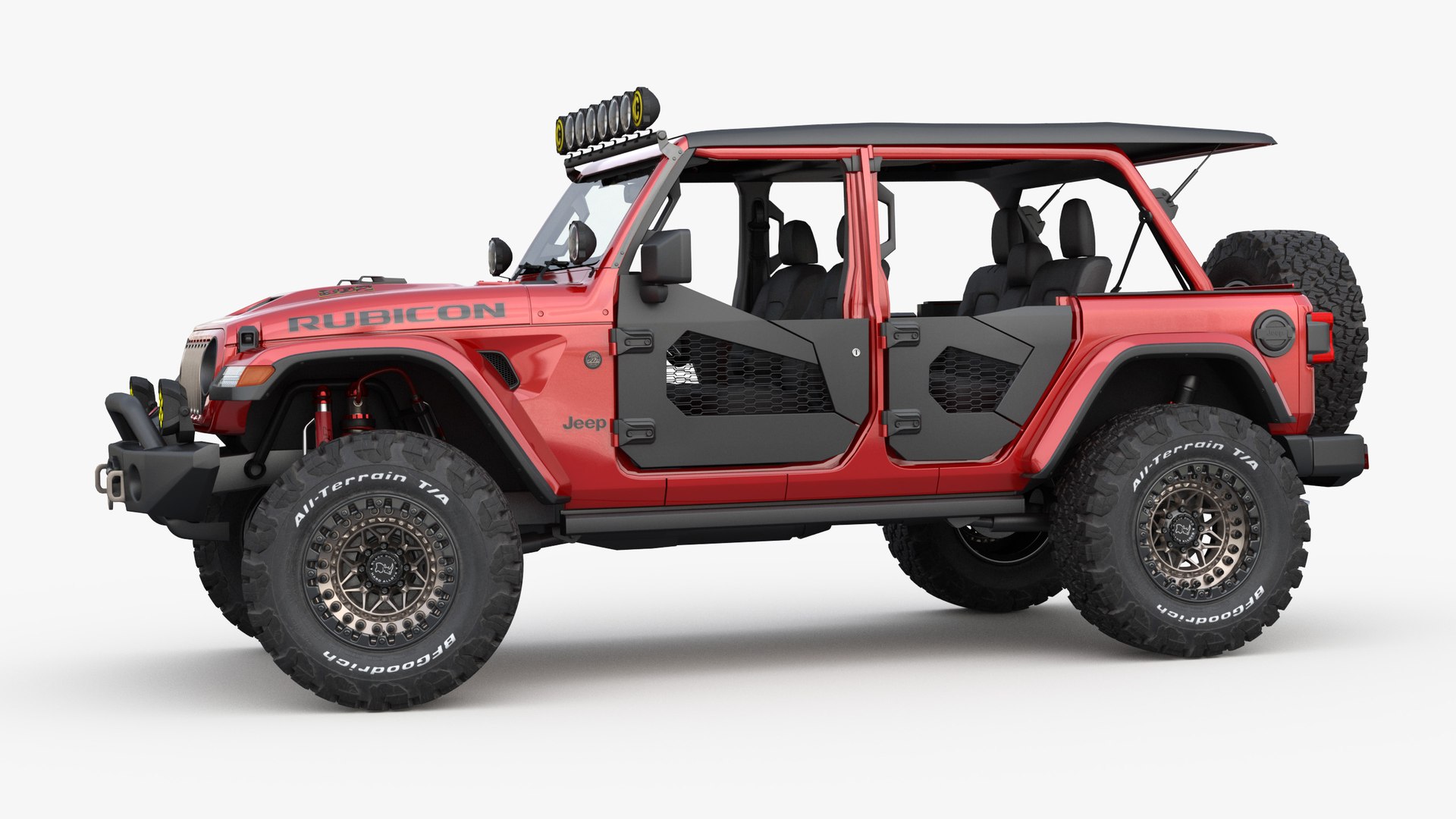 Jeep Wrangler Rubicon 392 Custom Red R 2025 3D - TurboSquid 2392273