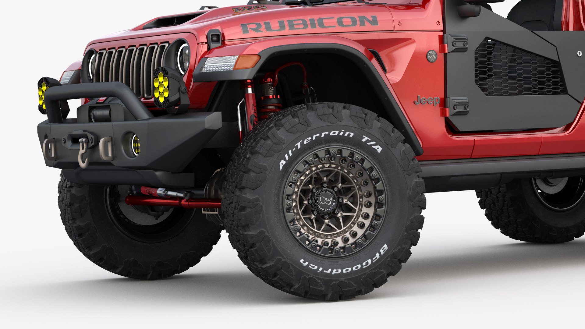 Jeep Wrangler Rubicon 392 Custom Red R 2025 3D - TurboSquid 2392273