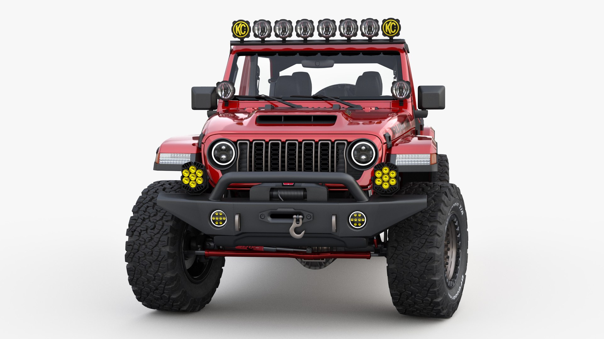 Jeep Wrangler Rubicon 392 Custom Red R 2025 3D - TurboSquid 2392273