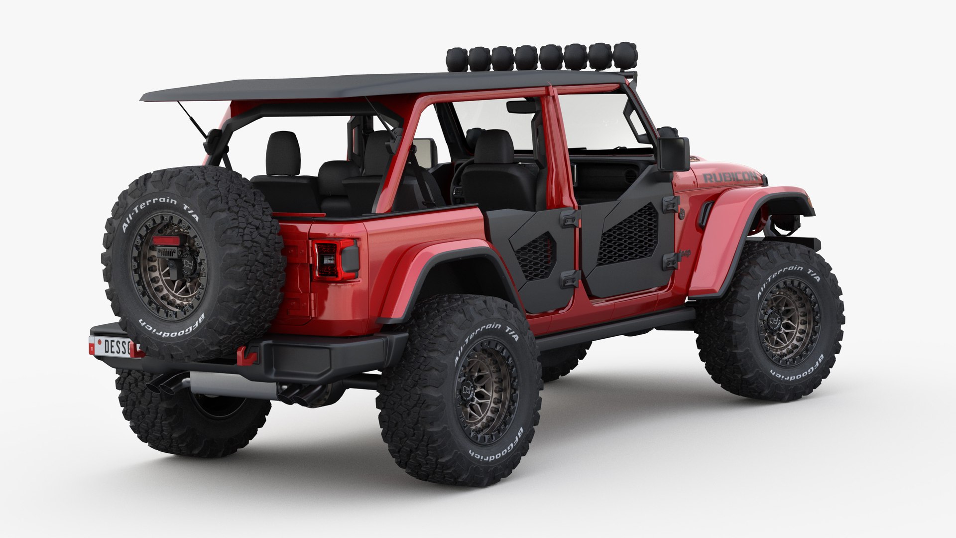 Jeep Wrangler Rubicon 392 Custom Red R 2025 3D - TurboSquid 2392273