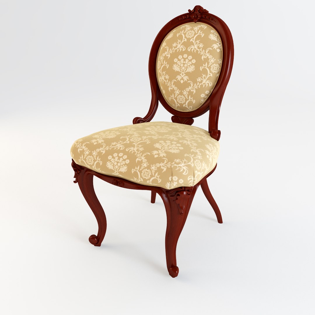 3d Model Victorian Walnut Ladies Spoon Chair