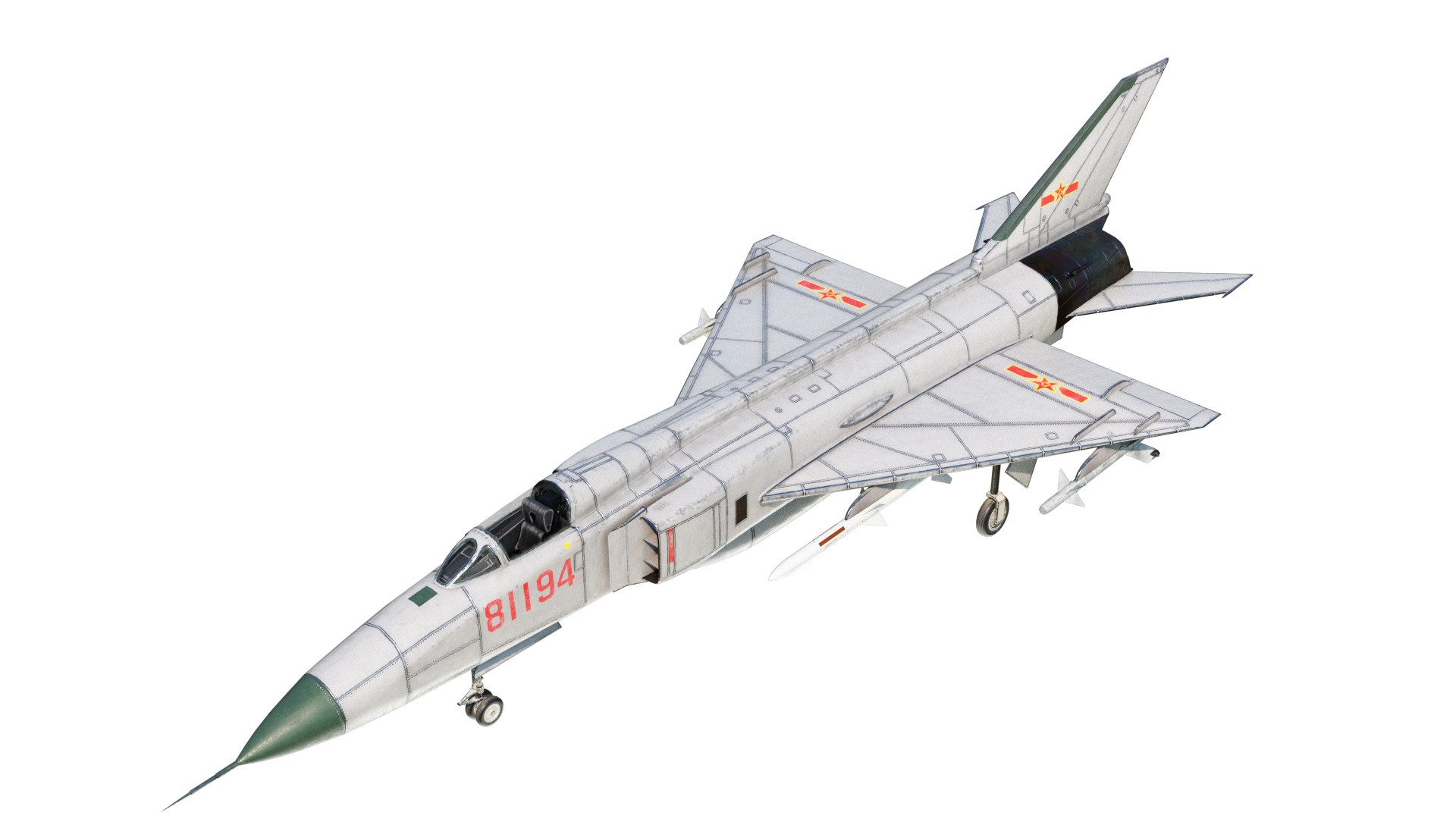 3D Model PLAAF J-8II Fighter Shenyang J-8F Finback - TurboSquid 2398431