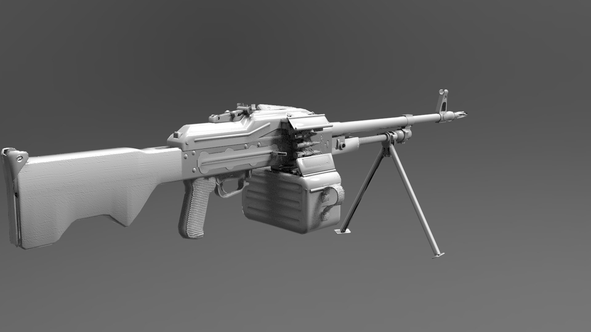 3d M84 Machine Gun Model