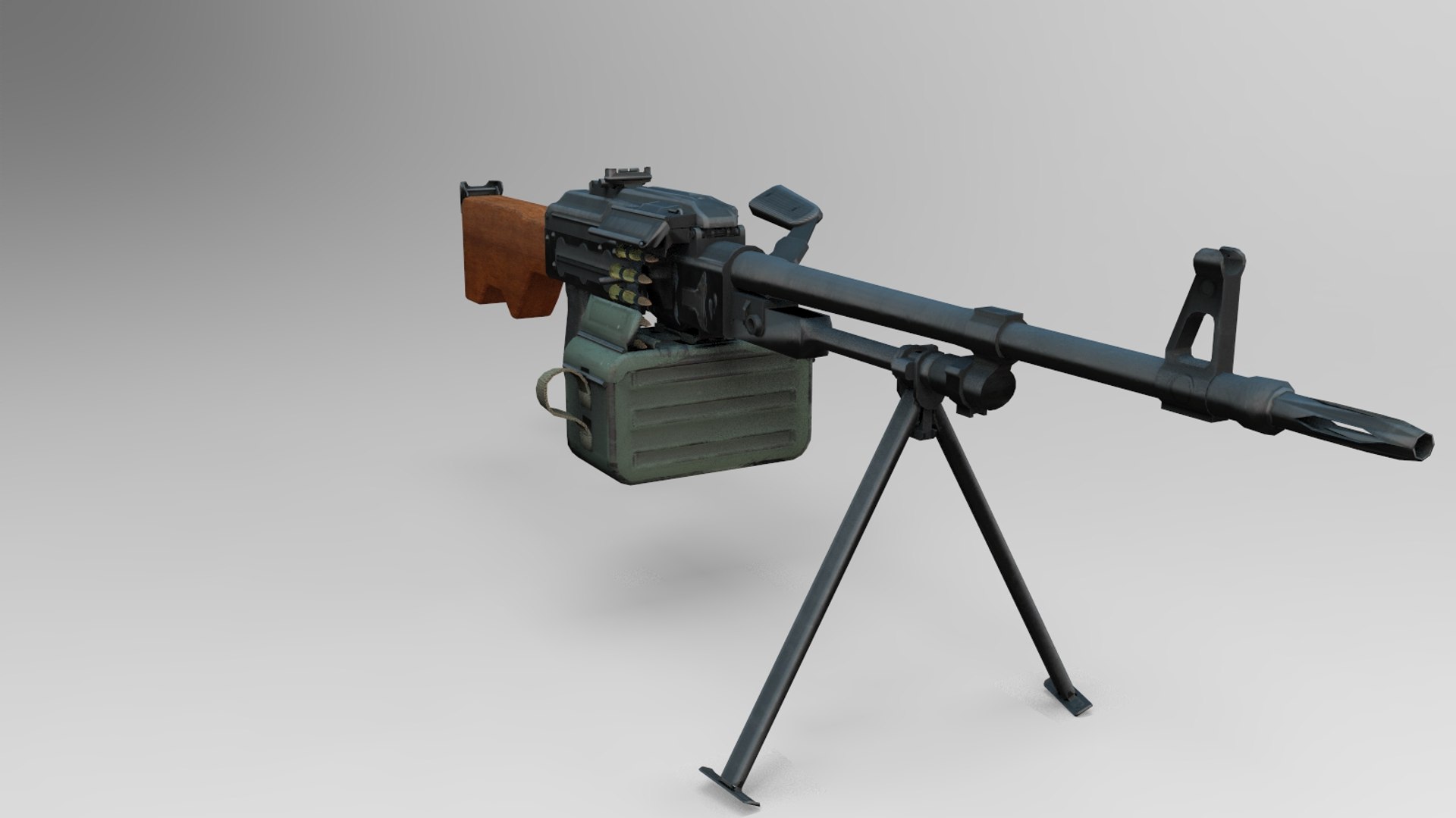 3d M84 Machine Gun Model