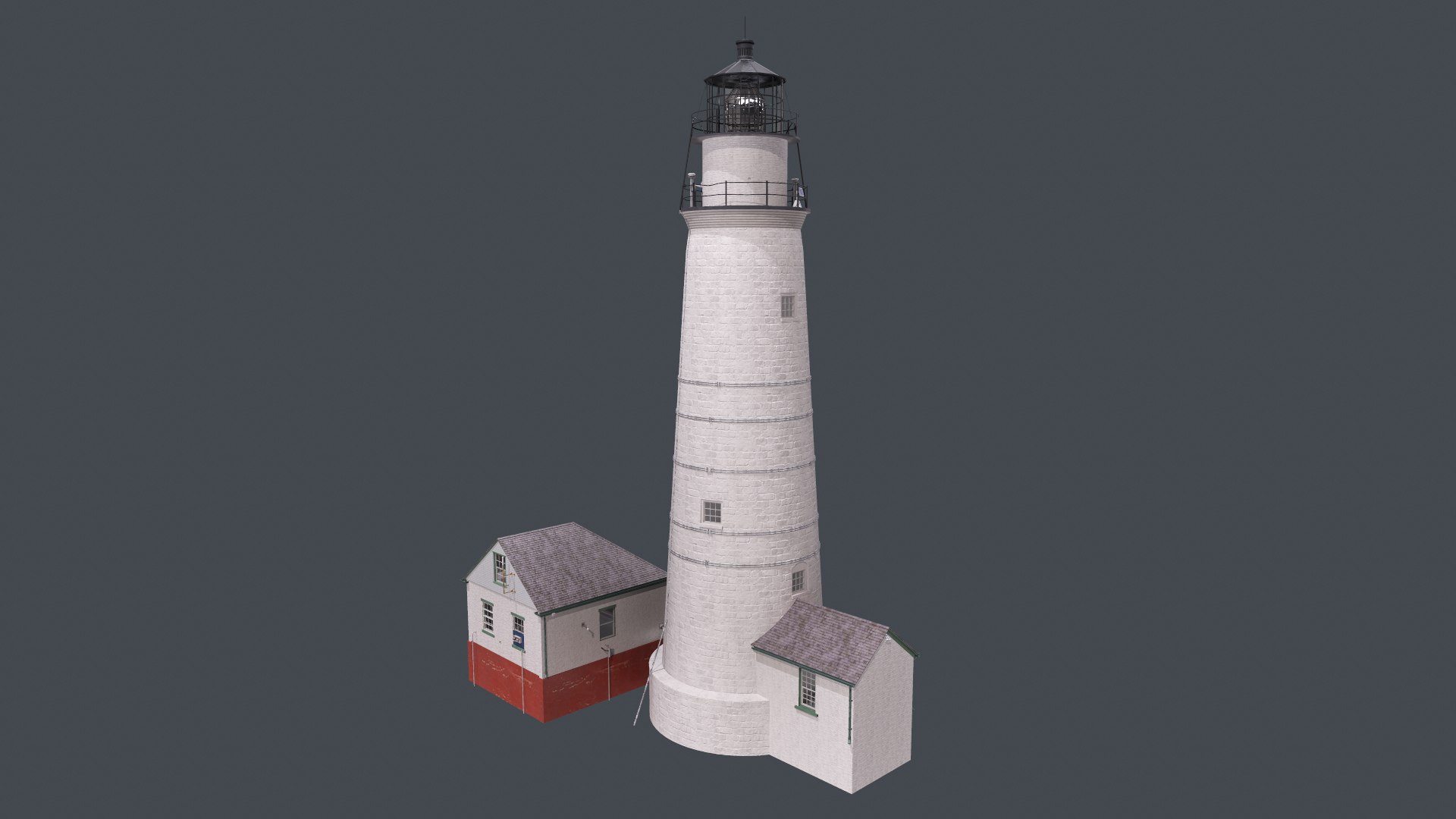 3D Boston Light Lighthouse - TurboSquid 2046576