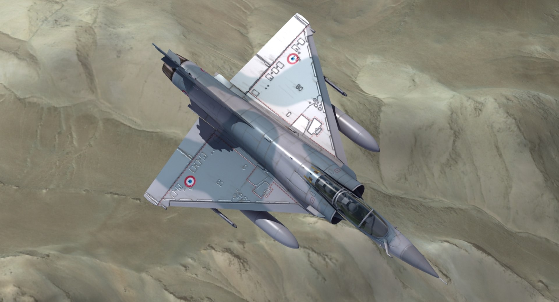 3d Mirage2000b Trainer French