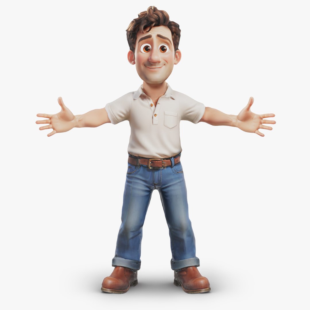 3D Cartoon Character Rigged - TurboSquid 2277950