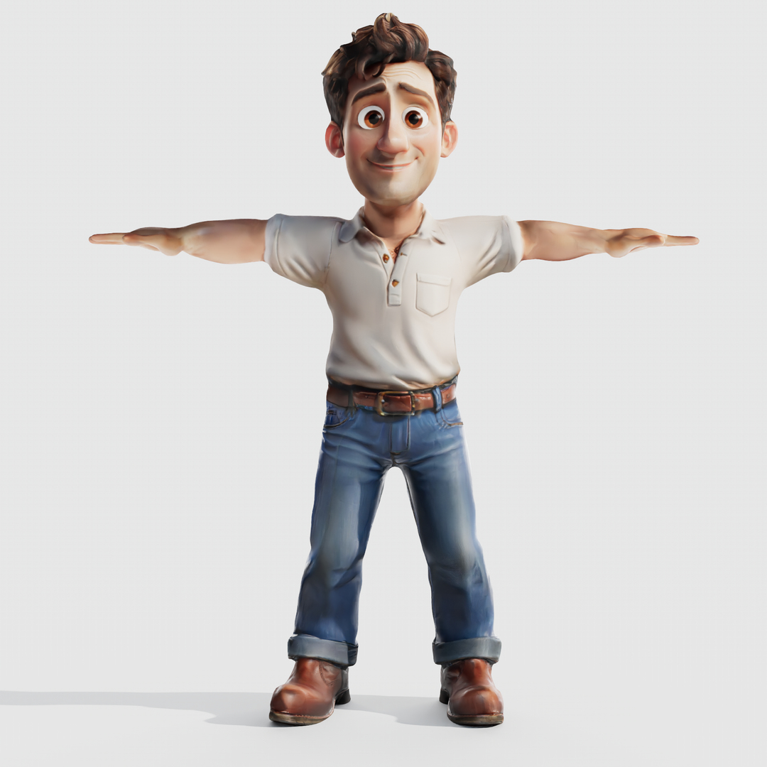 3D Cartoon Character Rigged - TurboSquid 2277950