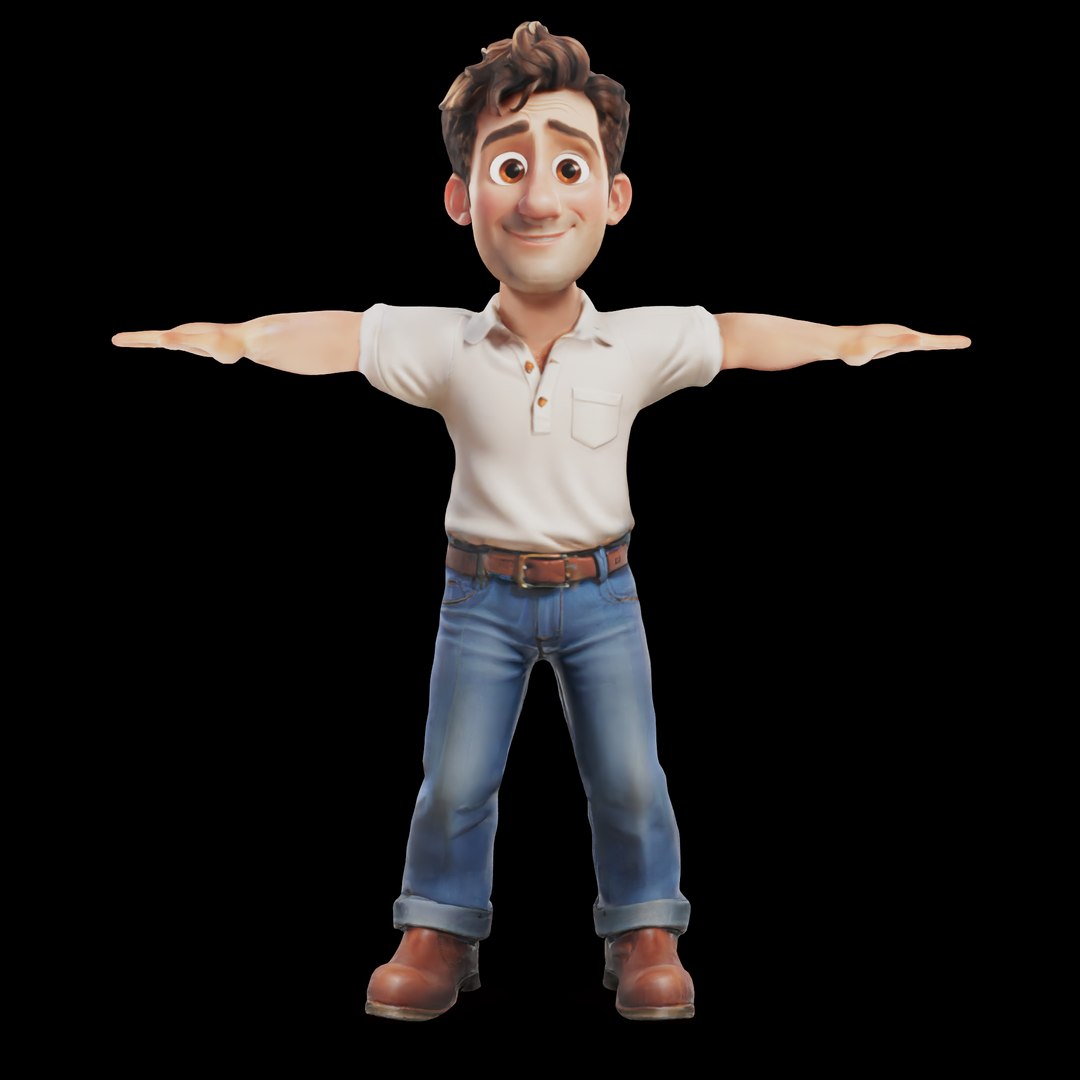 3D Cartoon Character Rigged - TurboSquid 2277950
