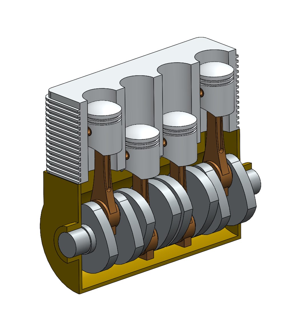 3D 4 STROKE ENGINE - TurboSquid 1795563