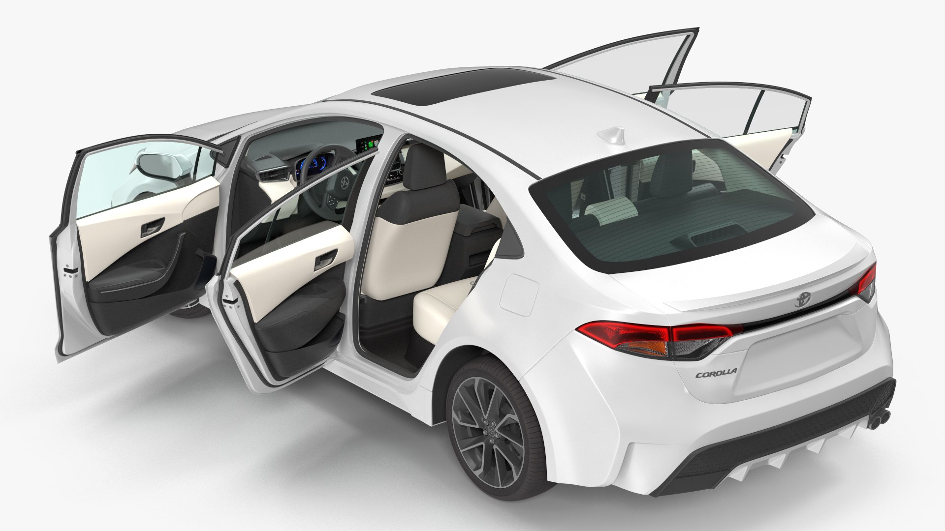 Toyota rigged cars 2 3D model - TurboSquid 1463952