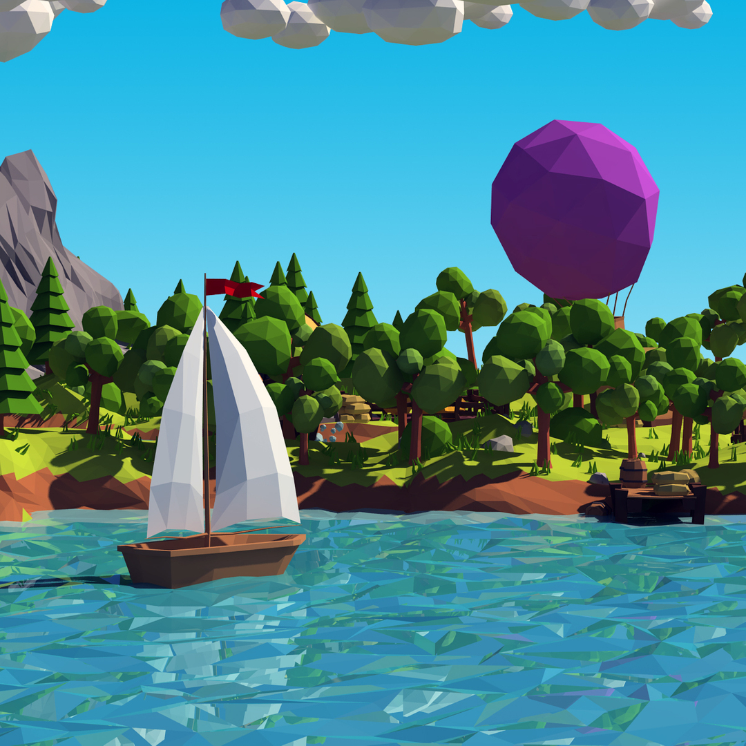 island scene 3d max
