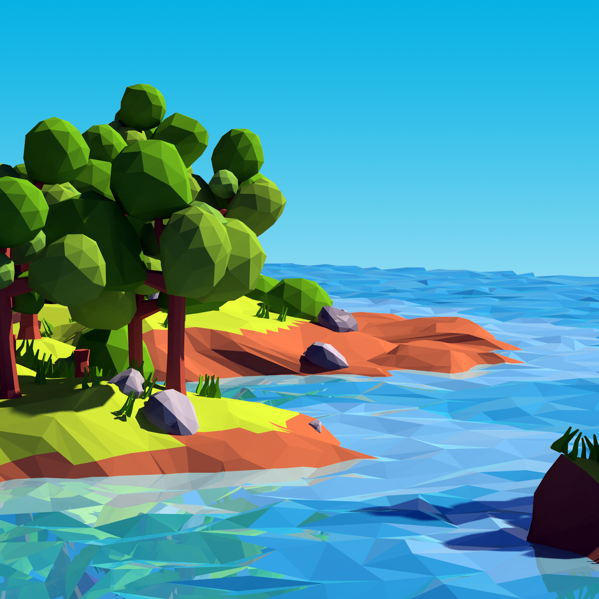 island scene 3d max