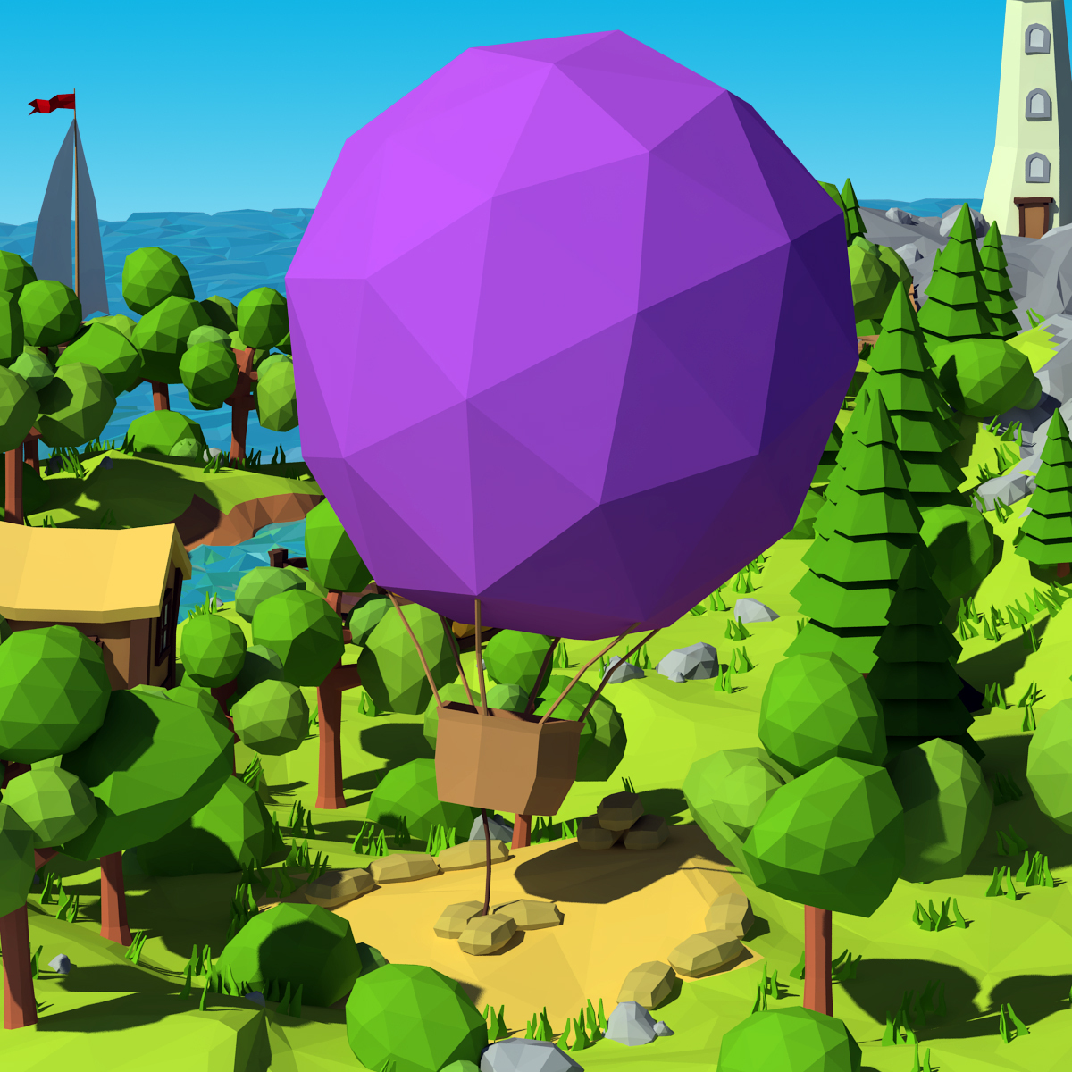 island scene 3d max