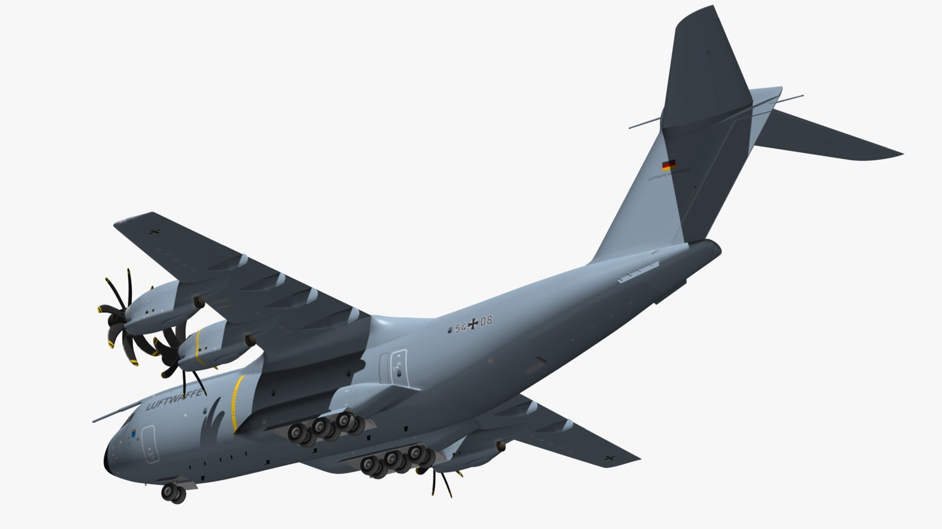 Airbus A400m Luftwaffe 3D Model - TurboSquid 1231542