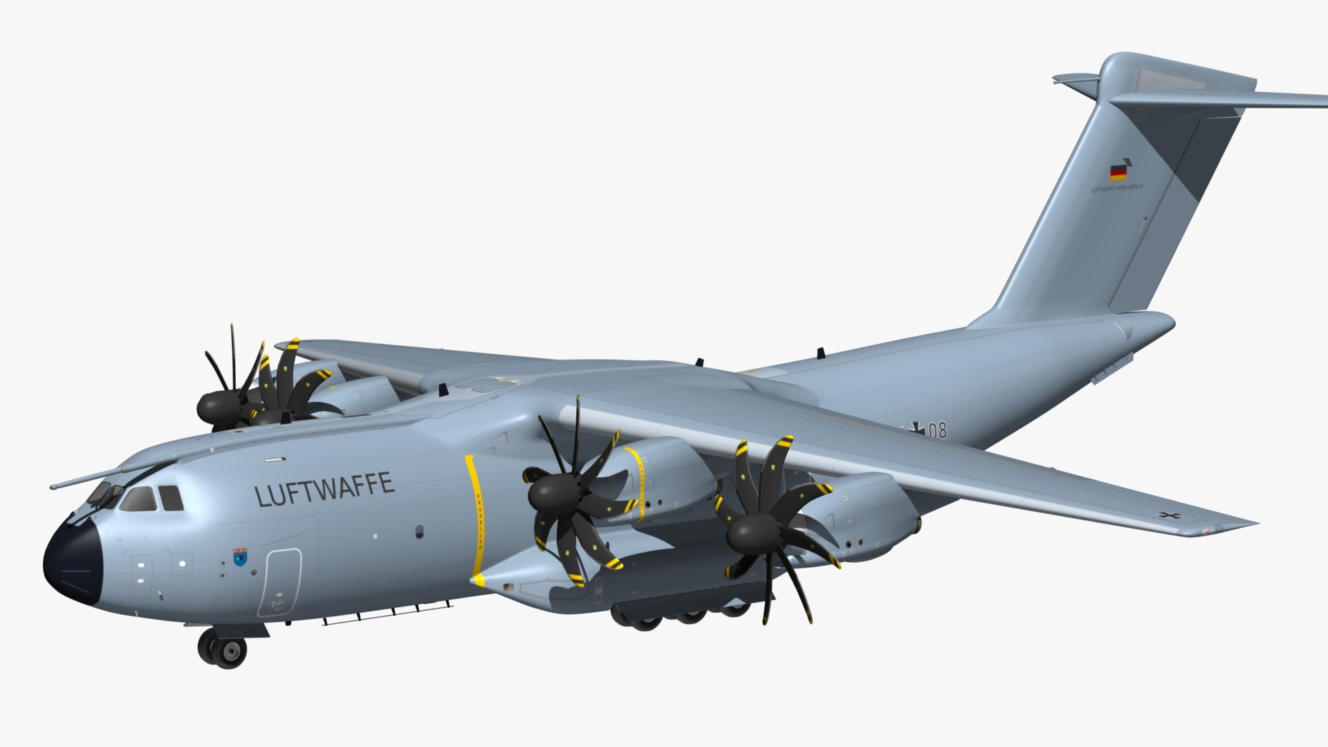 Airbus A400m Luftwaffe 3D Model - TurboSquid 1231542