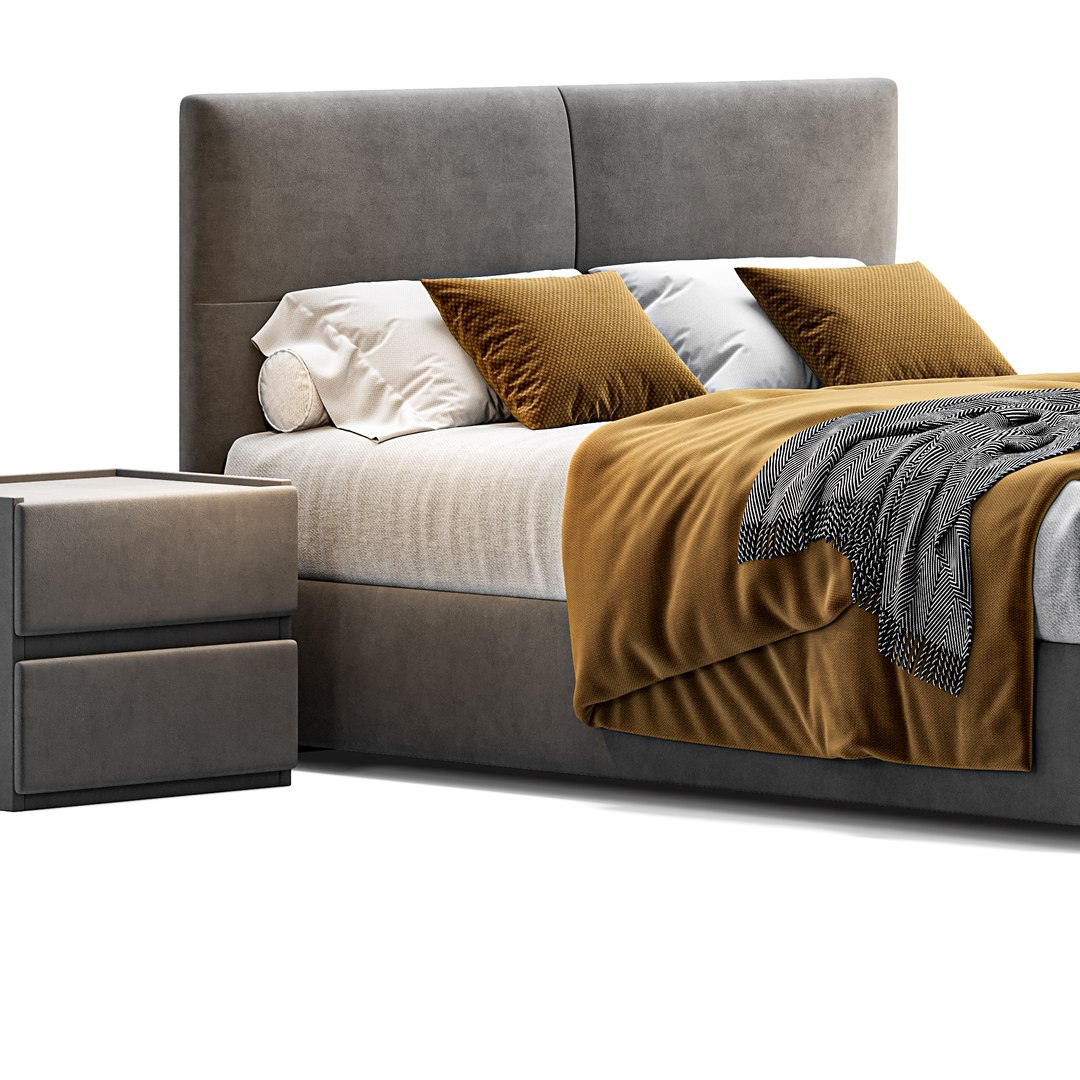 Queen Bed Askona Orlando 3D Model - TurboSquid 2090701