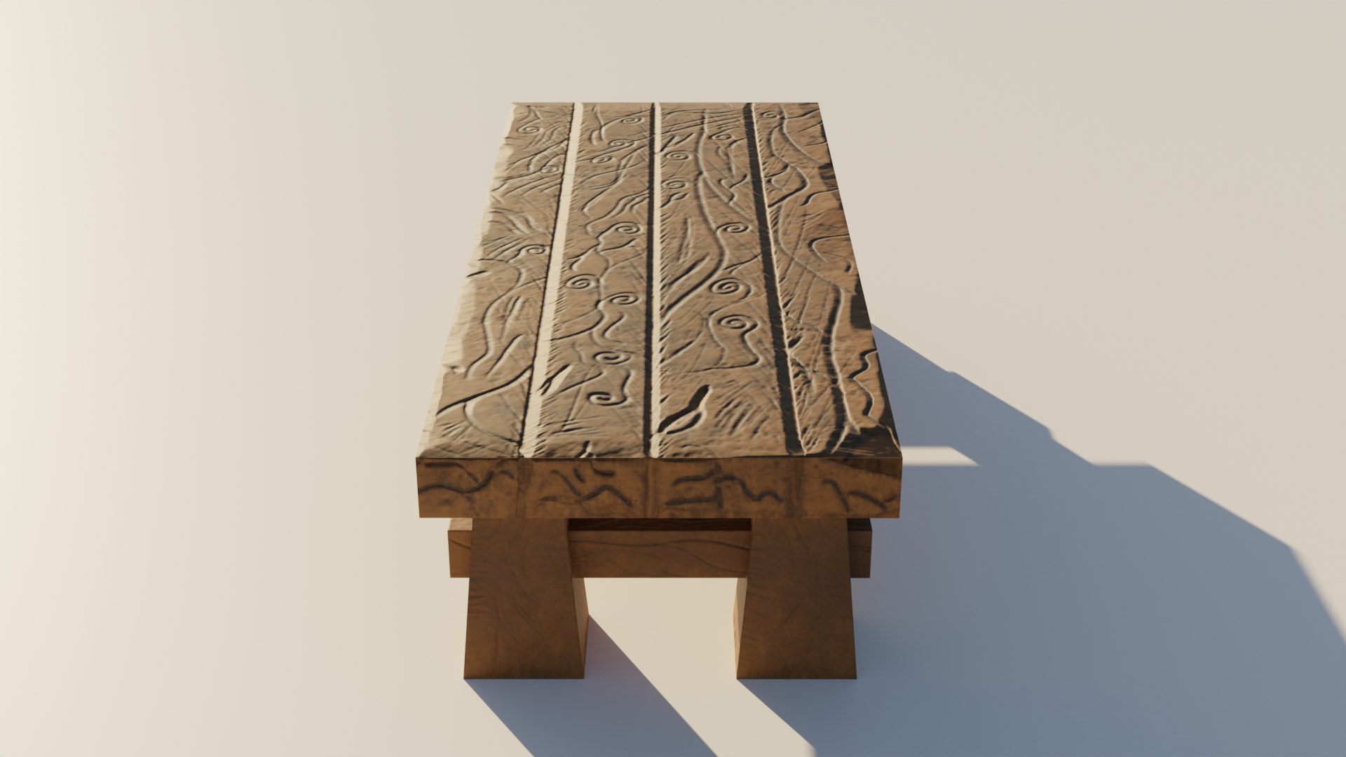 Cartoon stylized bench low-poly 3D model - TurboSquid 1865052