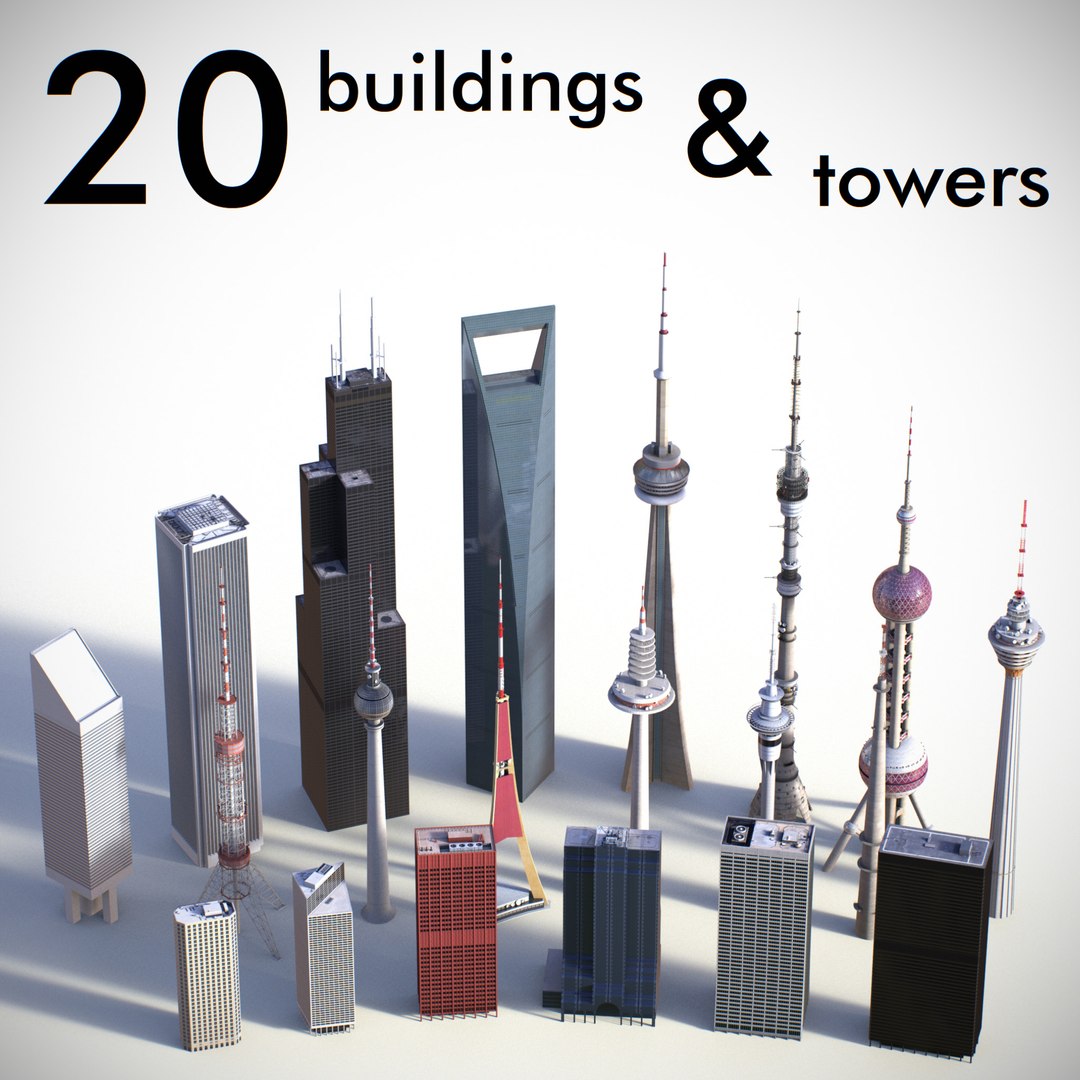 3d Buildings Towers Model