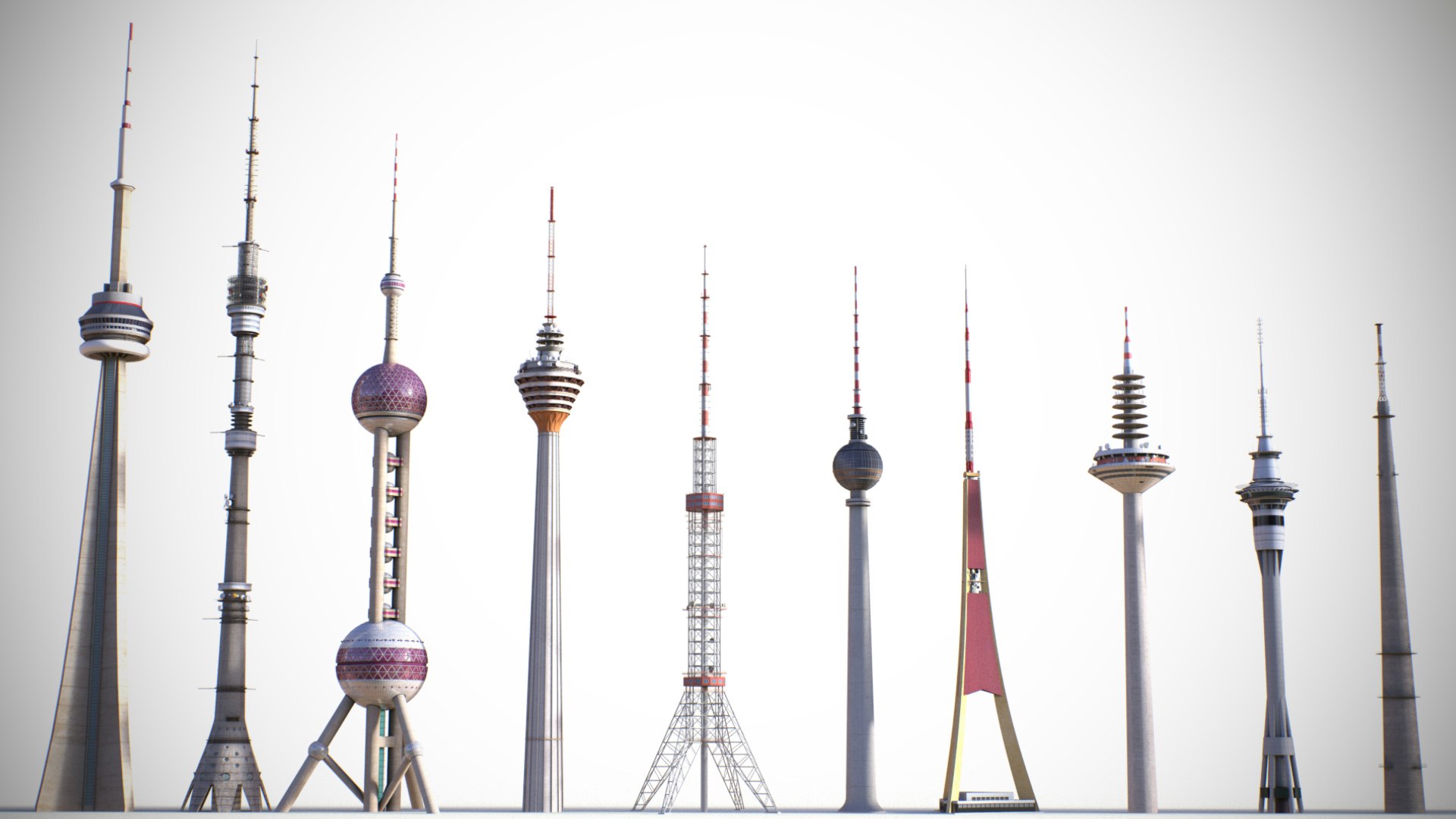 3d Buildings Towers Model