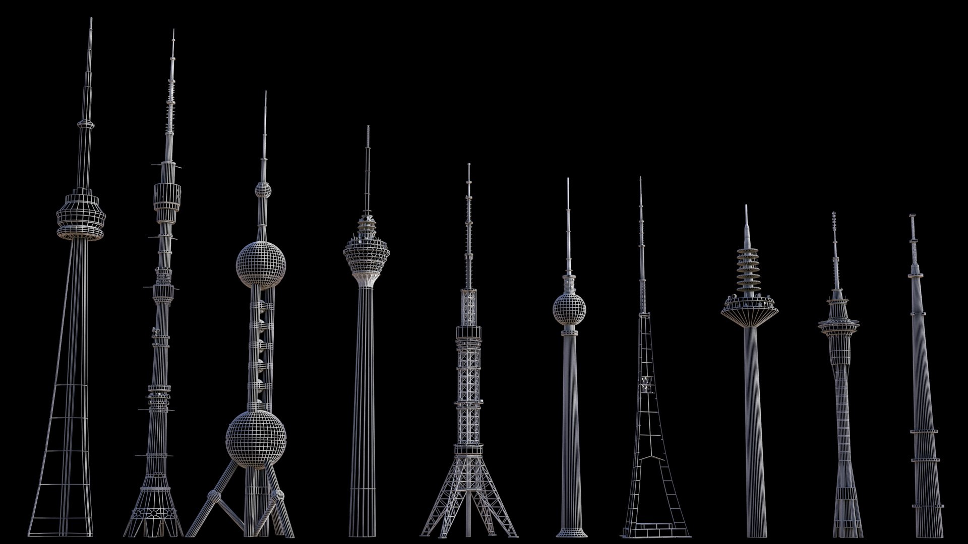 3d Buildings Towers Model