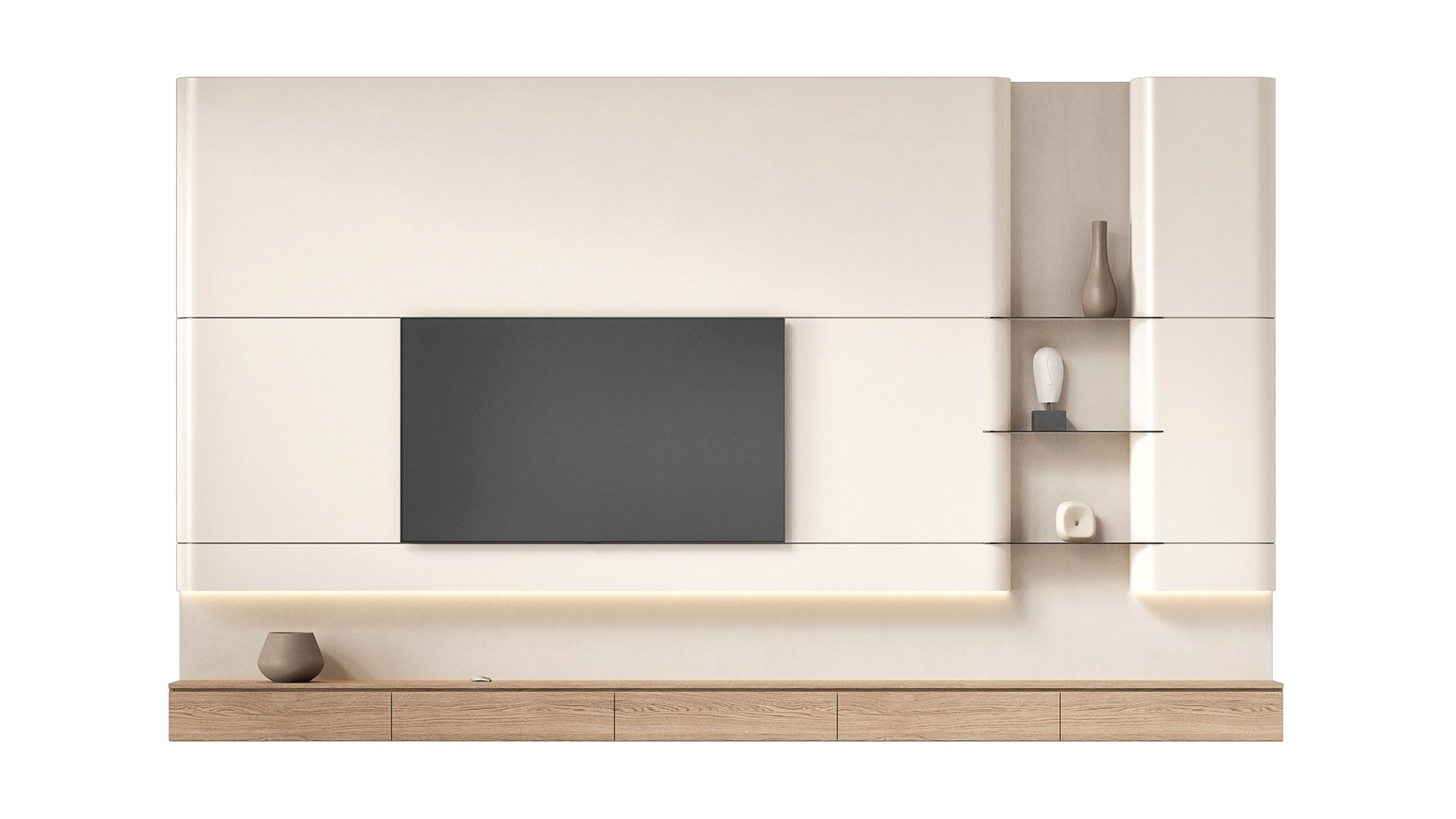 RJ Easy Design TV Wall 02 3D - TurboSquid 2369698