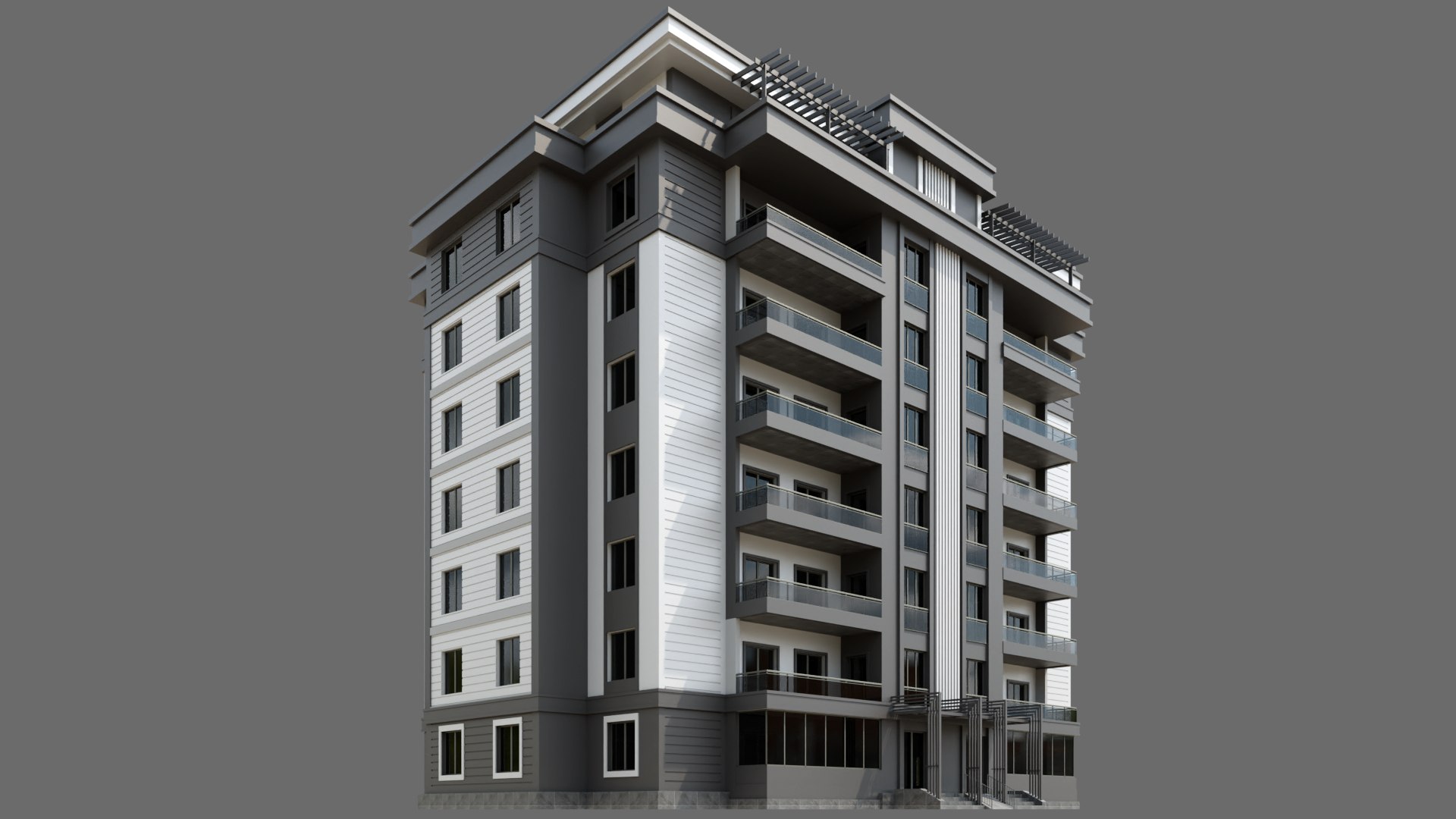 3D Residental Building Model - TurboSquid 2029059