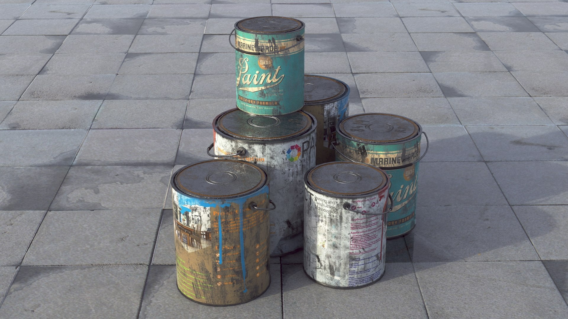 3D Painter Paint Bucket Model - TurboSquid 1505214
