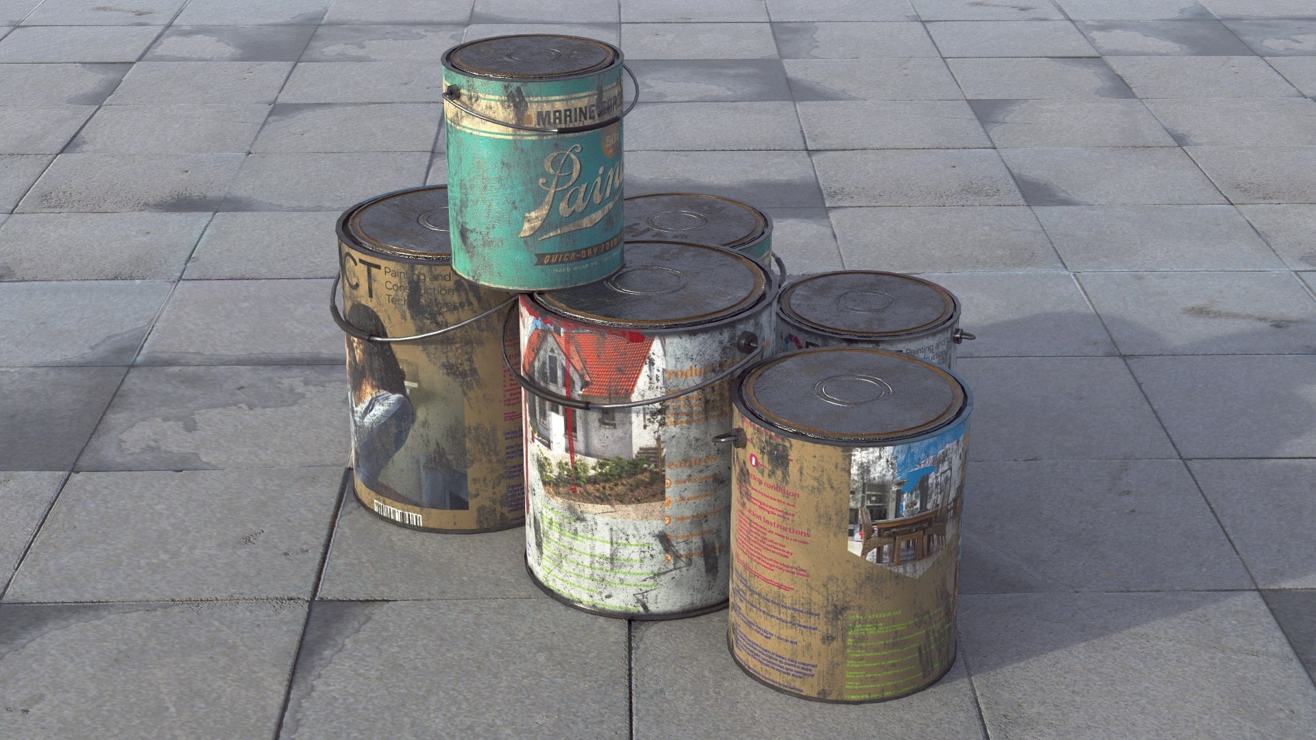 3D Painter Paint Bucket Model - TurboSquid 1505214